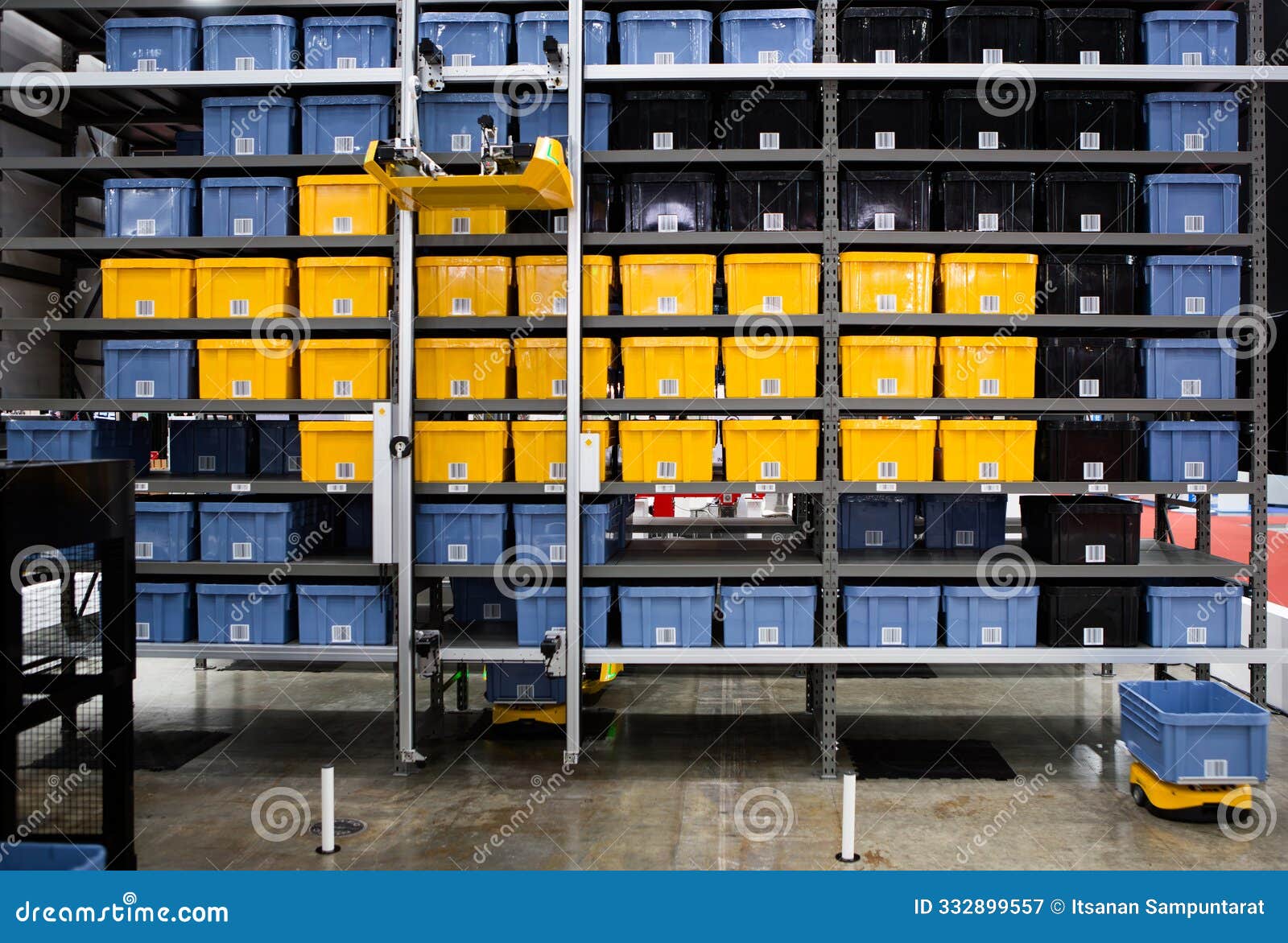 Robot Picking Materials from Multi-layer Rack Stock Image - Image of ...