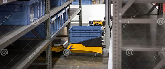 Robot Picking Materials from Multi-layer Rack Stock Image - Image of ...