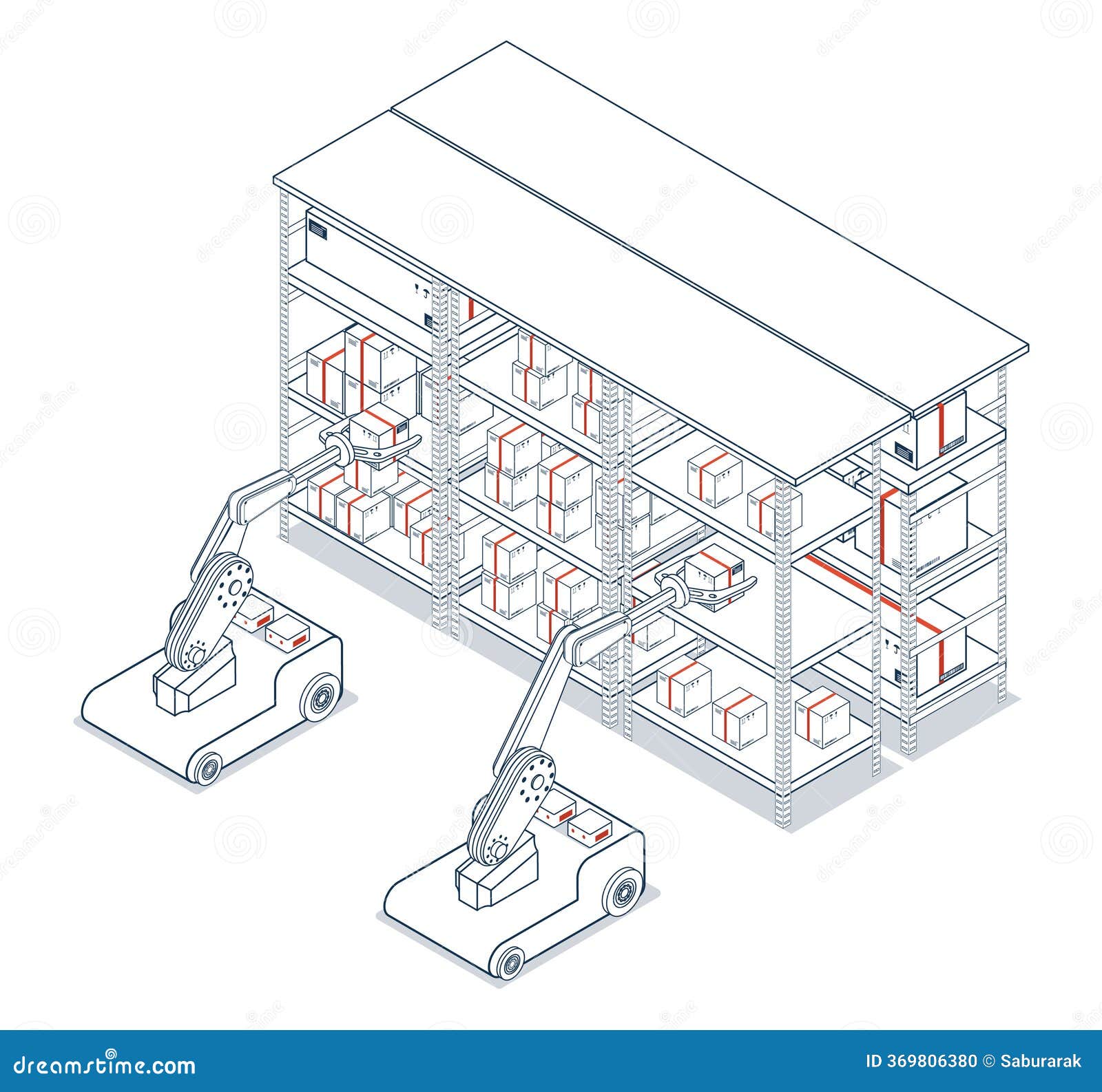 Autonomous Robotic Arm Handles Delicate Cardboard Boxes. Ai Generated ...