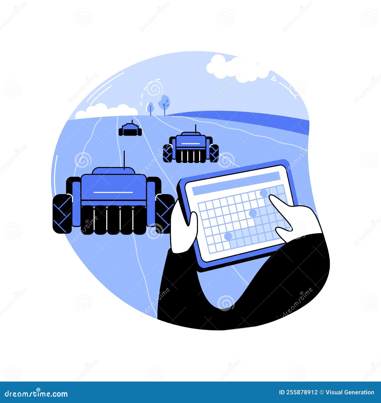 Autonomous Seeding Isolated Cartoon Vector Illustrations ...