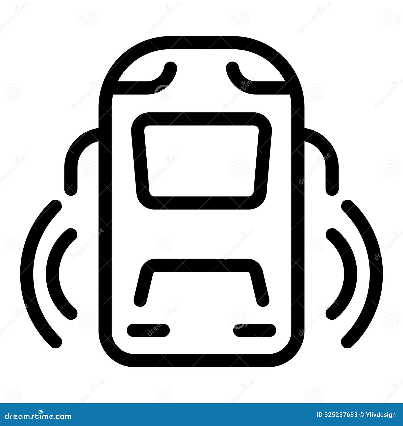 Autonomous Car Detecting Road Markings Using Sensors Icon Vector ...