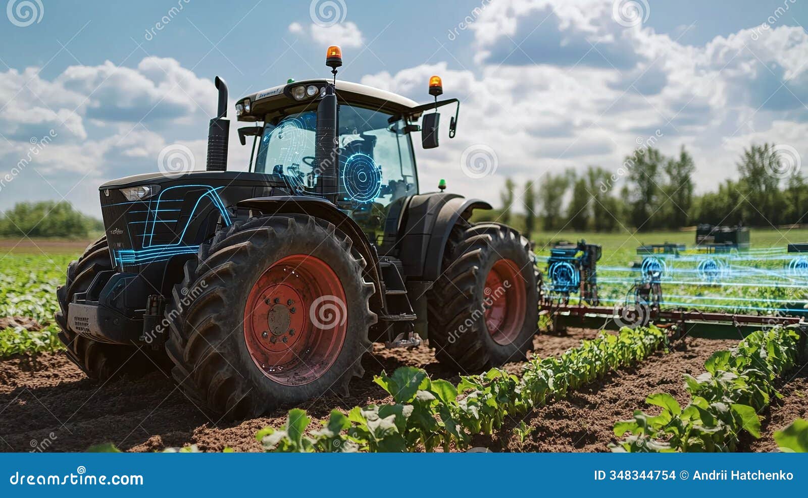 Autonomous Self-driving Tractor with Computer Vision Sensors Navigating ...