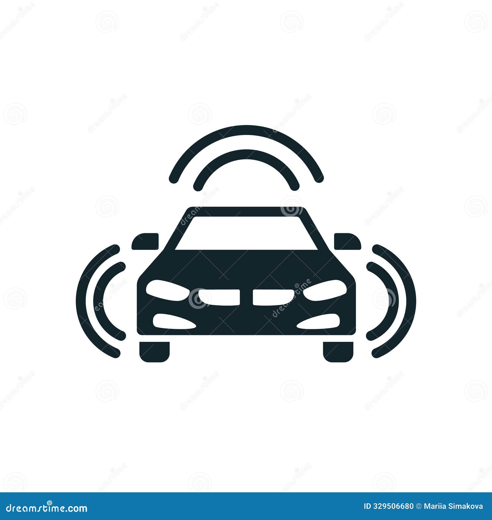 Autonomous Self Driving Vehicle Using Artificial Intelligence Icon ...