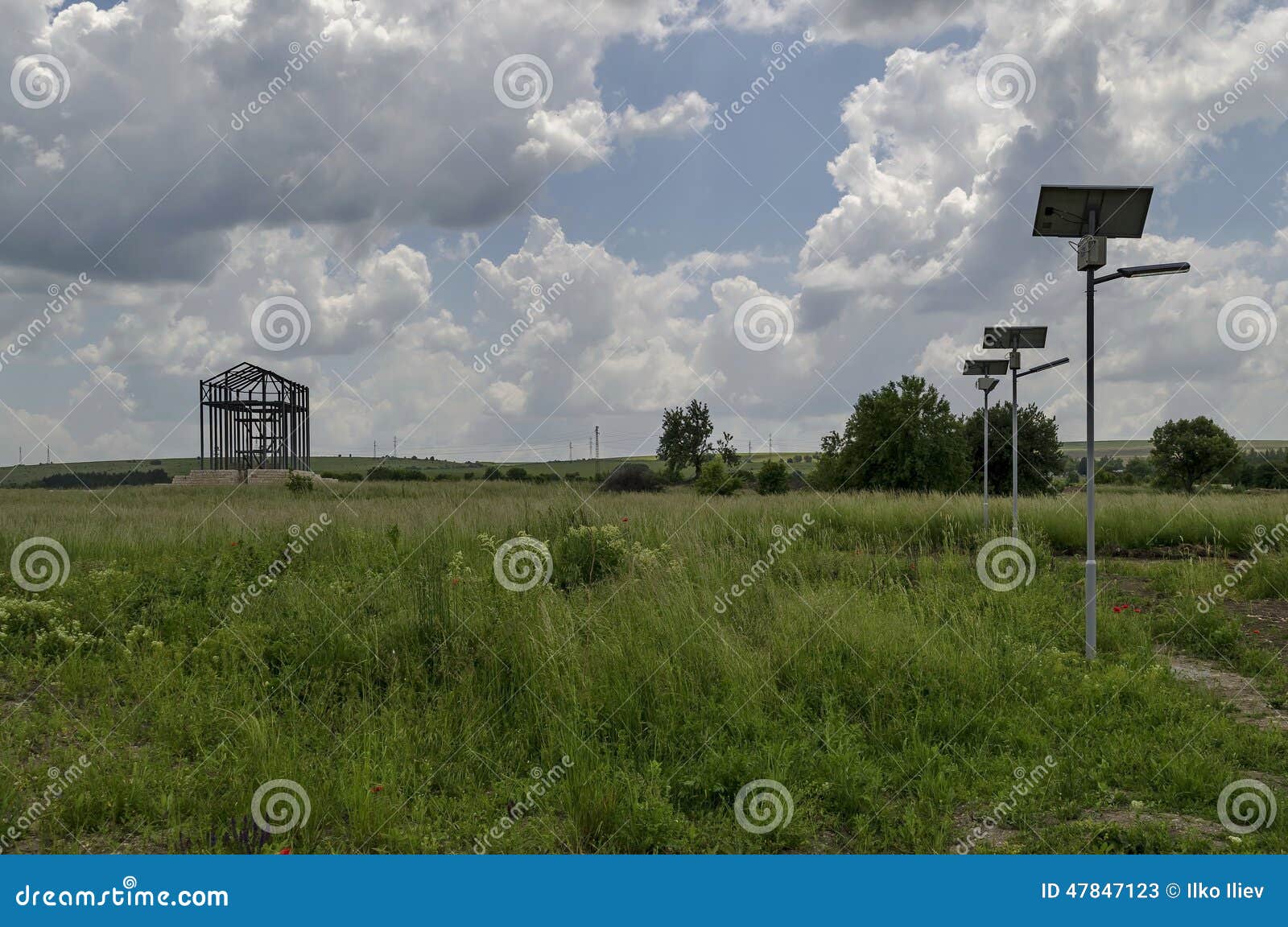 Autonomous Solar Lighting System Stock Image - Image of lamp, solar ...