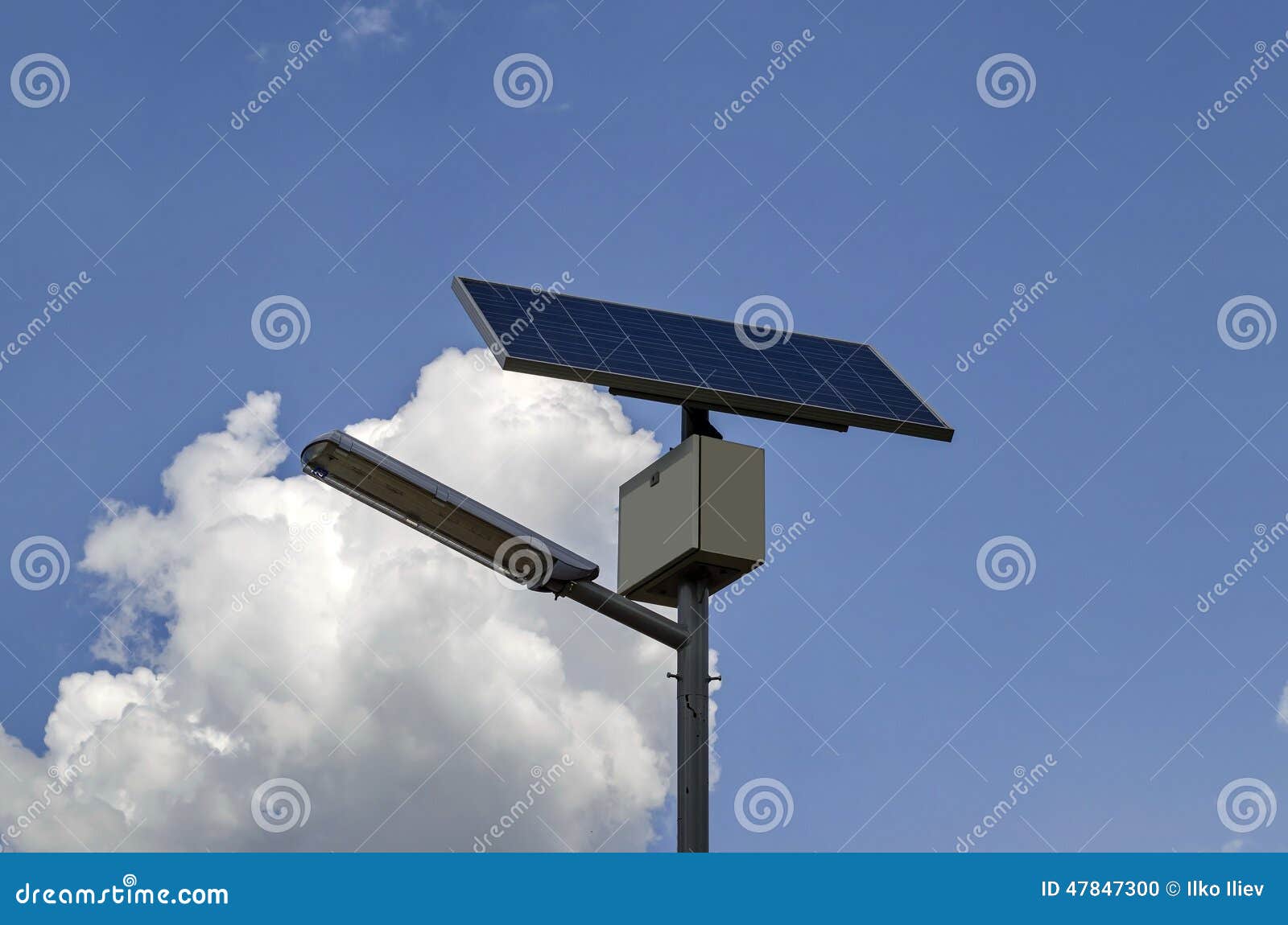 Autonomous Solar Lighting System Stock Photo - Image of town, solar ...