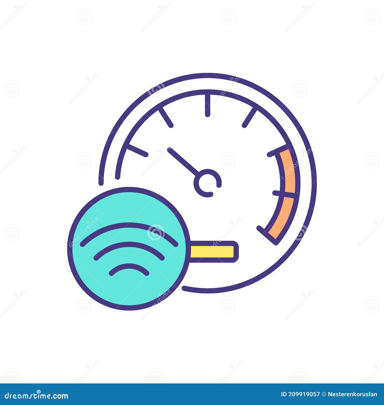 Autonomous Speed Control RGB Color Icon Stock Vector - Illustration of ...