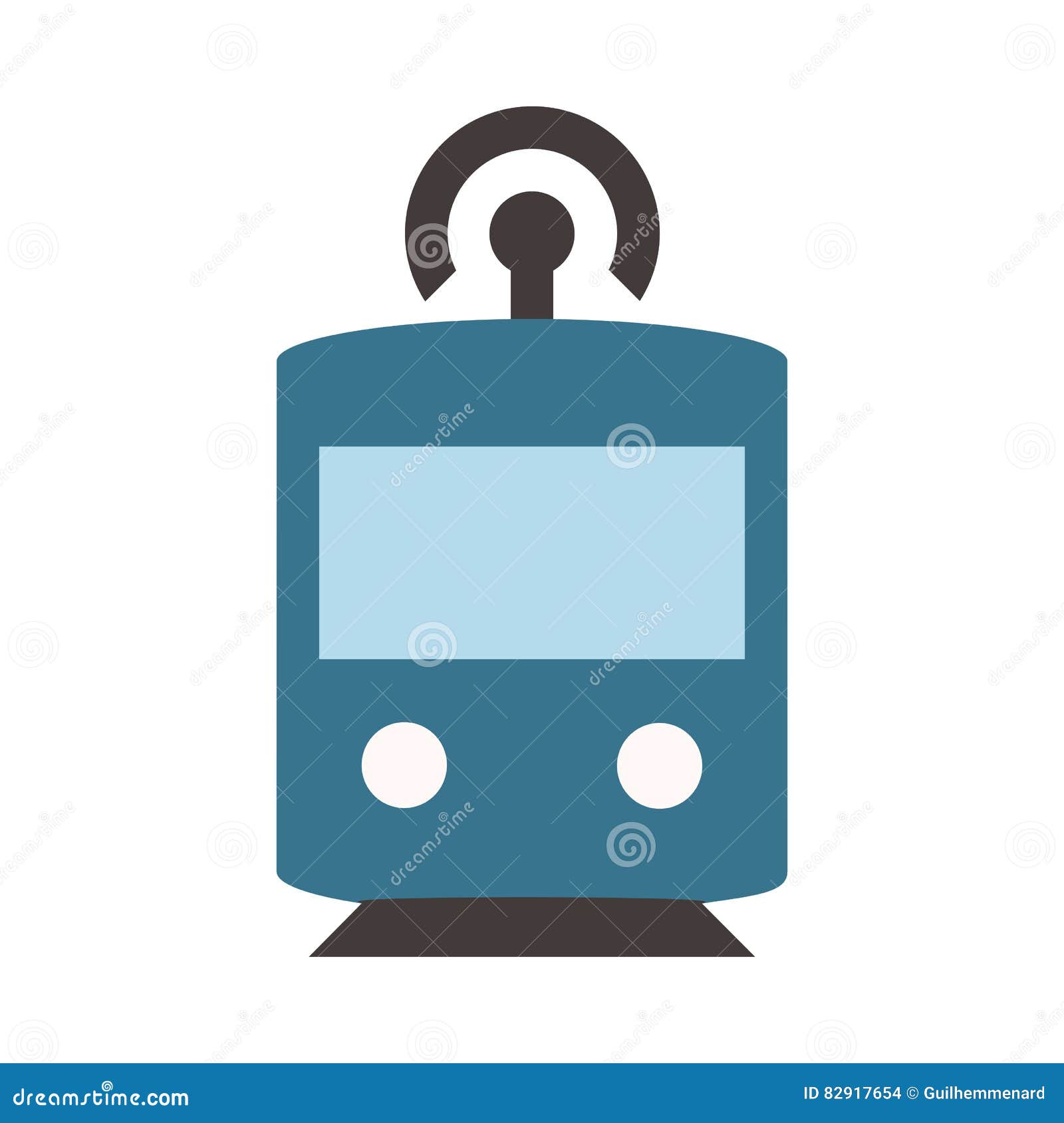 Autonomous Subway - Metro - Flat Colored Icon - Blue Stock Vector ...