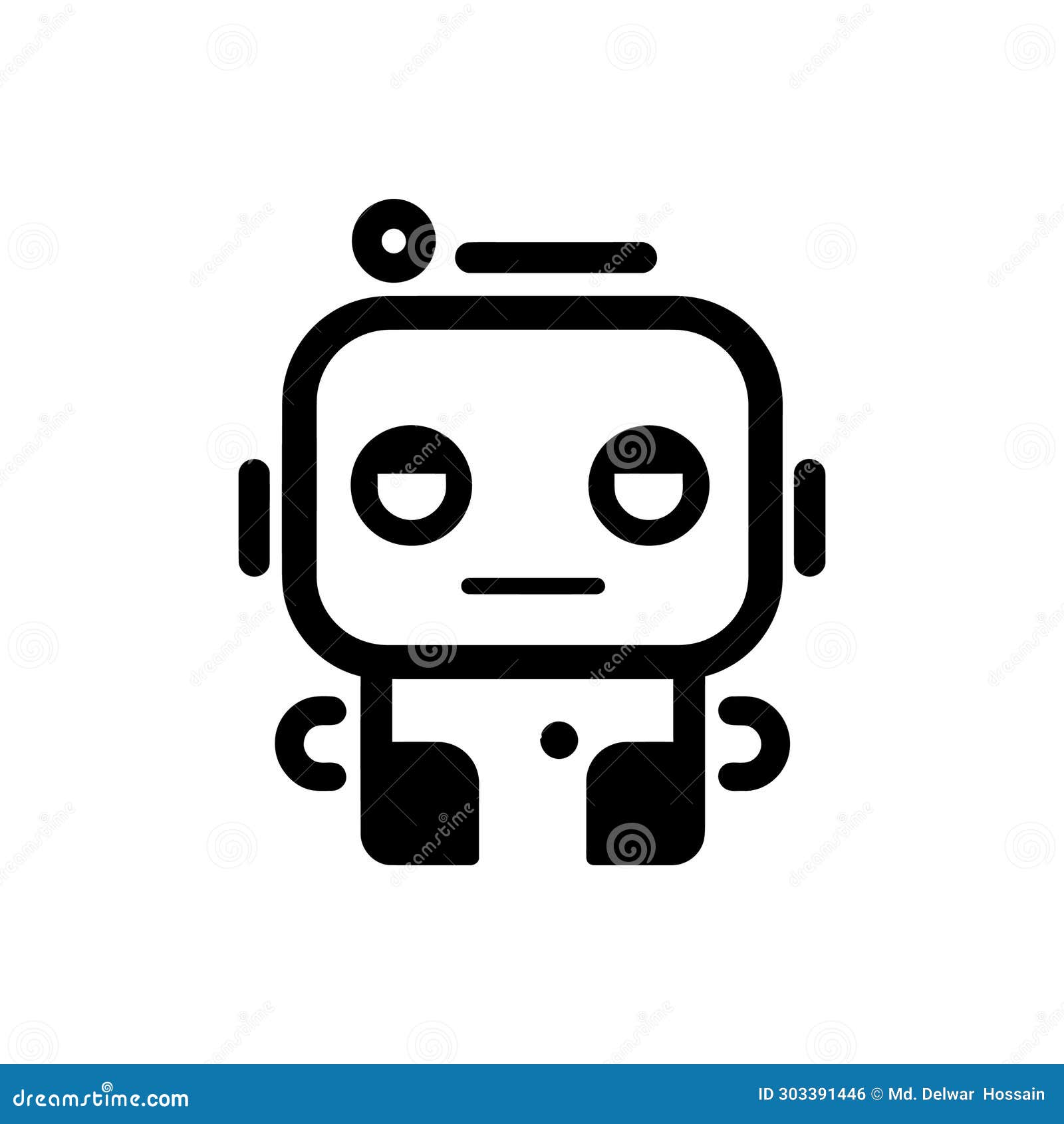 Autonomous system icon stock vector. Illustration of robot - 303391446