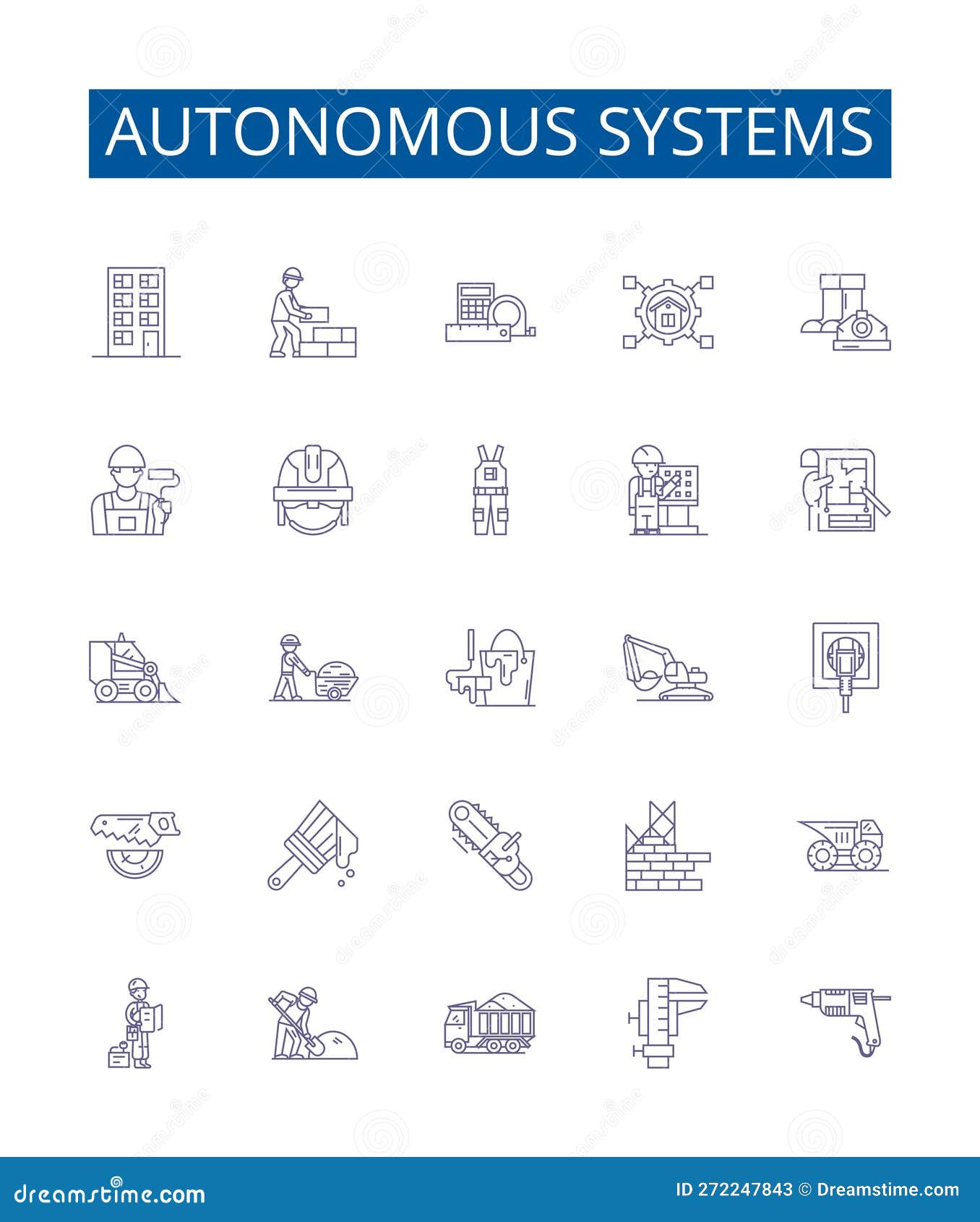 Autonomous Systems Line Icons Signs Set. Design Collection Of ... Autonomous Systems Line Icons Signs Set. Design Collection Of ...