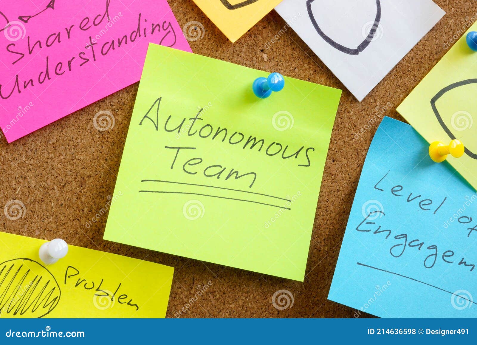 Autonomous Team Sign on the Board with Memo Sticks. Stock Photo - Image ...