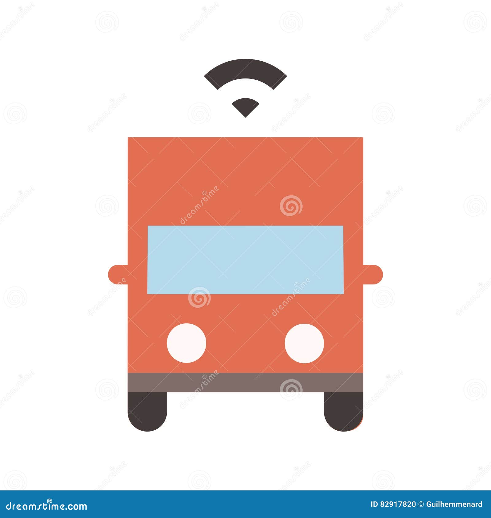 Autonomous Truck - Delivery - Flat Colored Icon - Red Stock Vector ...