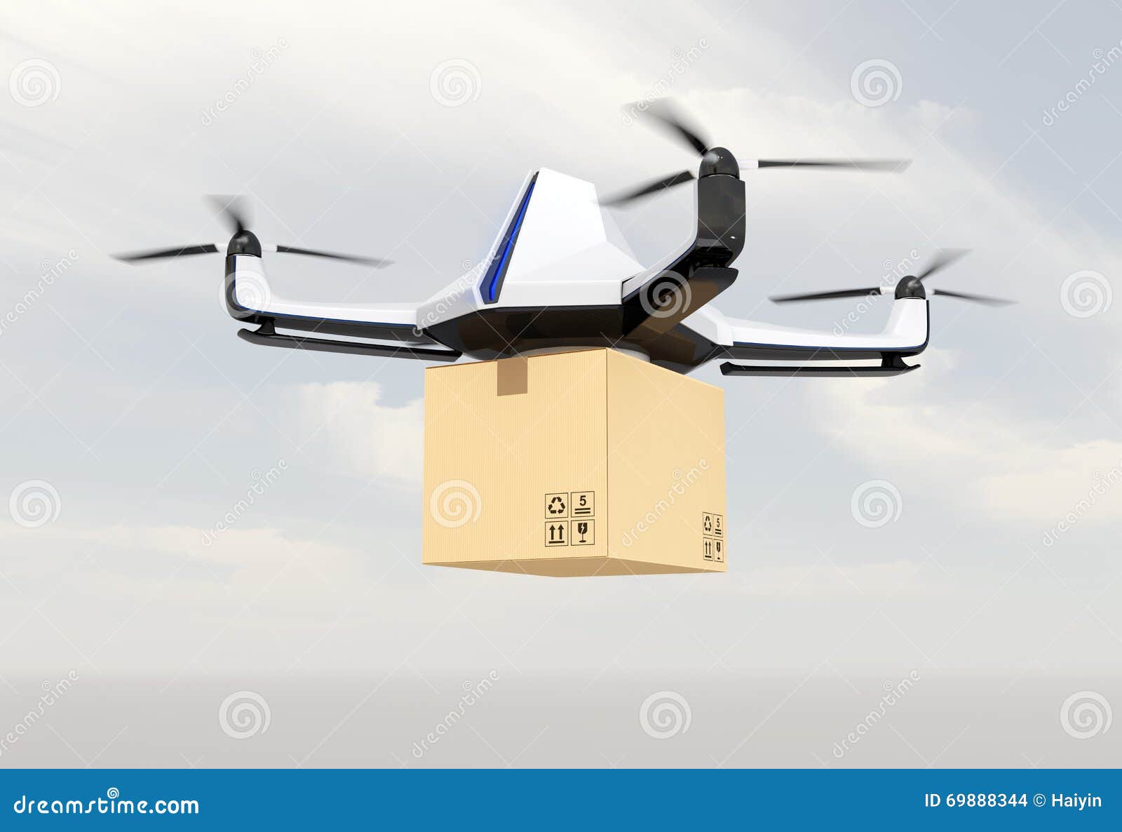 Unmanned Drone With Remote Controller Cartoon Vector | CartoonDealer ...