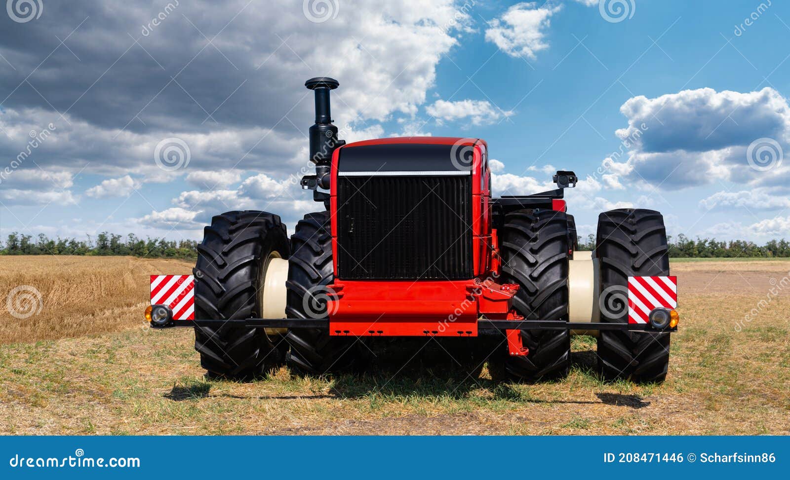 Autonomous Unmanned Tractor Stock Photo - Image of vehicle ...
