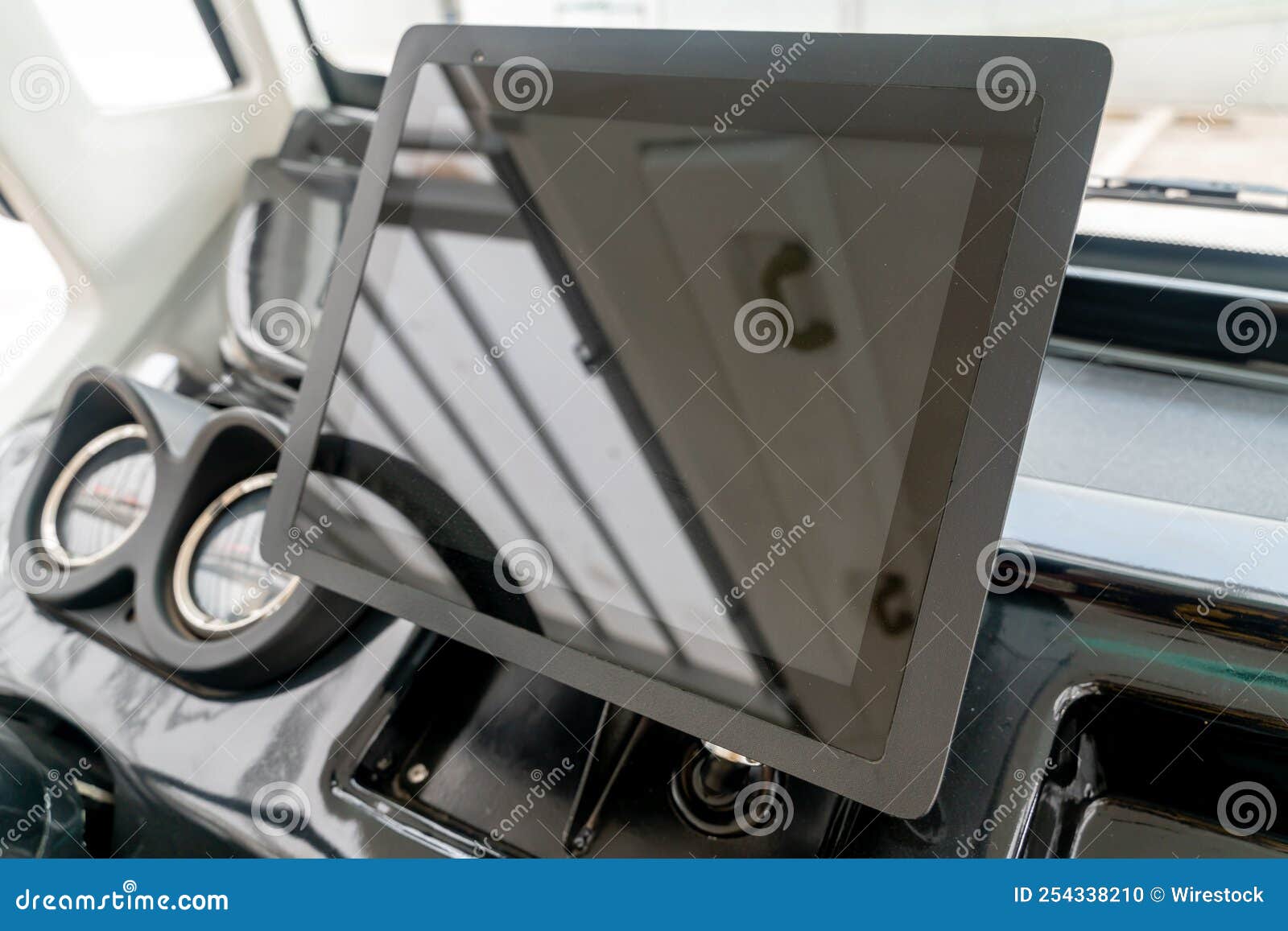 Autonomous Vehicle Interior with Touch Screen and Auto Navigation ...