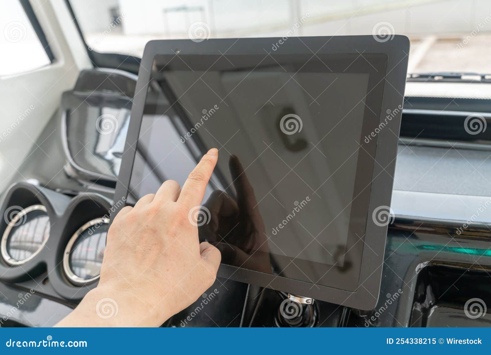 GPS Navigation And Autonomous Driverless Transportation Concept. Aerial ...