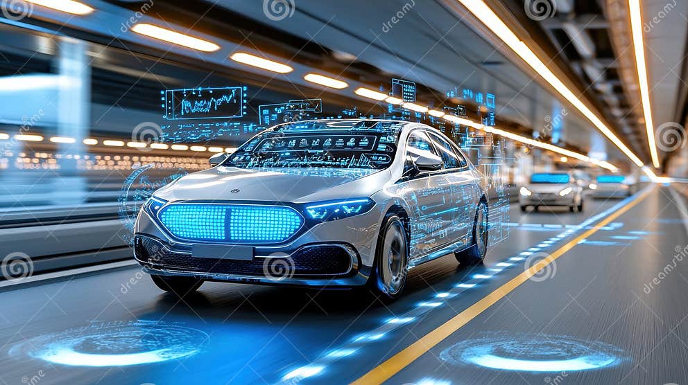 Autonomous Vehicle with Predictive Maintenance Technology Stock ...