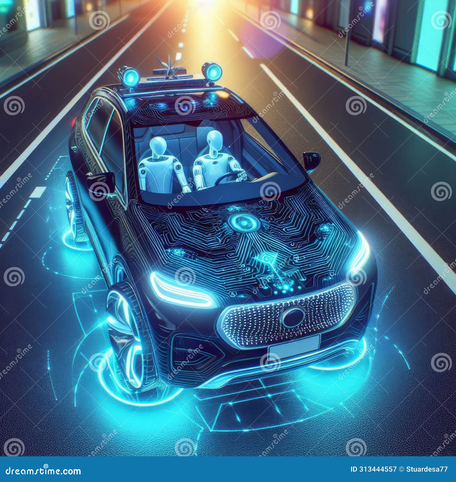 Autonomous Vehicle Tech Evolution Stock Image - Image of vehicle ...