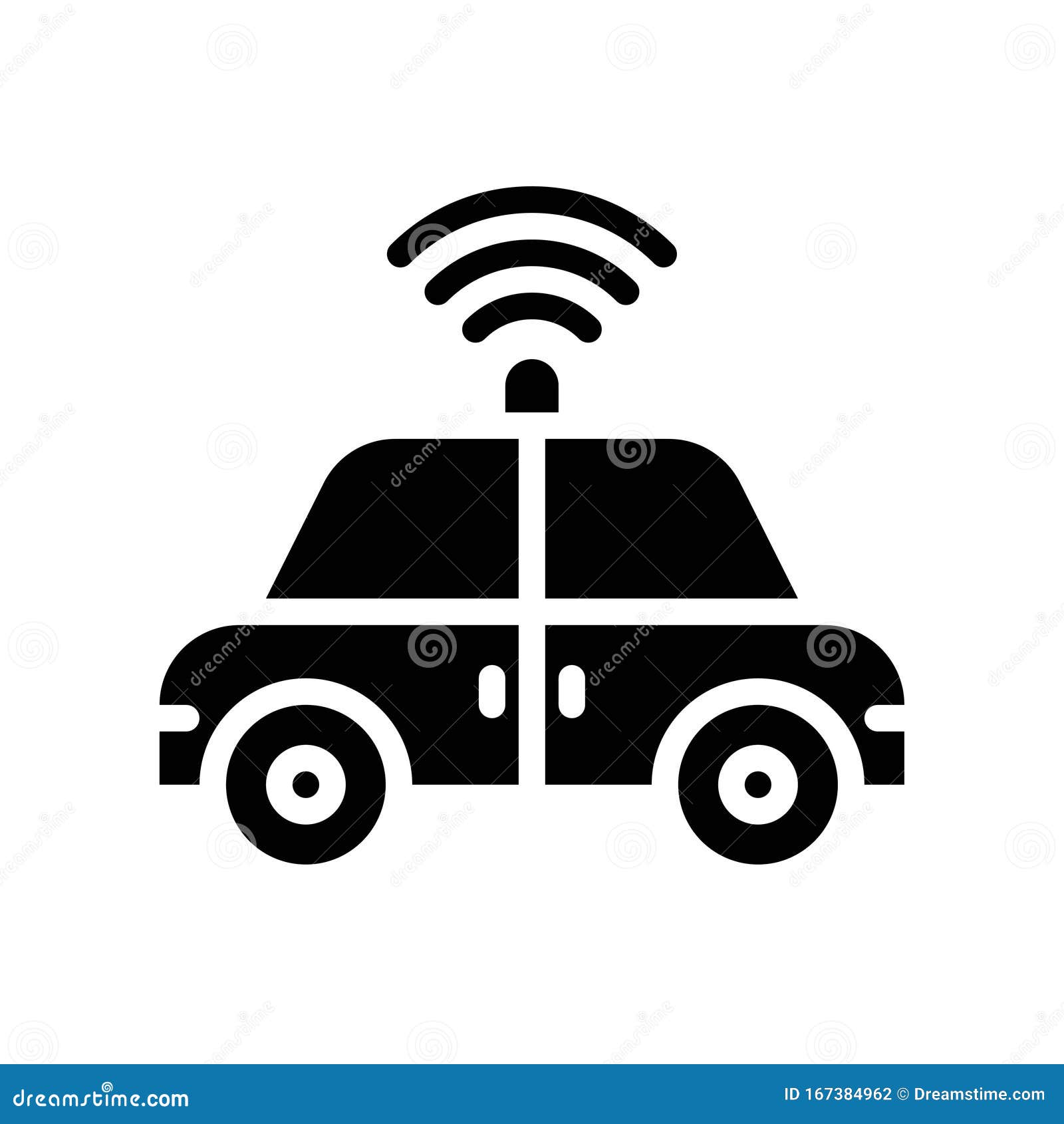 Autonomous Vehicle Vector, Future Technology Solid Design Icon Stock ...