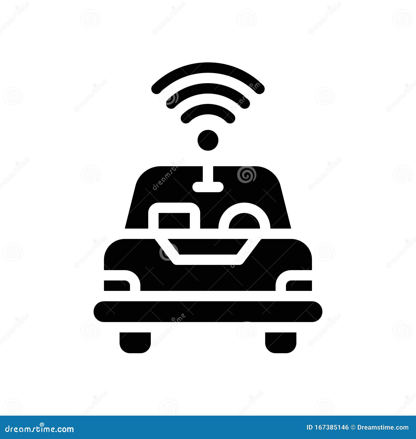 Autonomous Vehicle Vector, Future Technology Solid Design Icon Stock ...