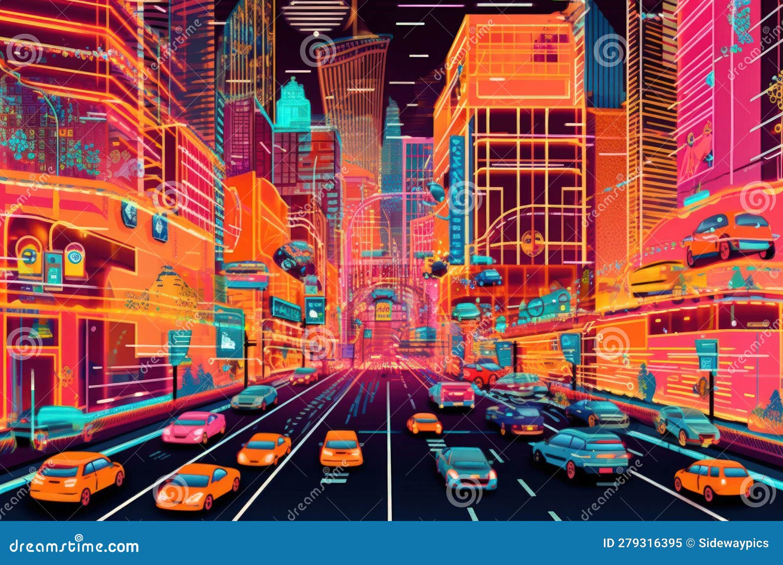 5G Autonomous Vehicles Isolated Cartoon Vector Illustrations ...