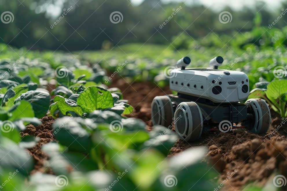Autonomous Weeding Robot: Smart Technology for Stock Illustration ...