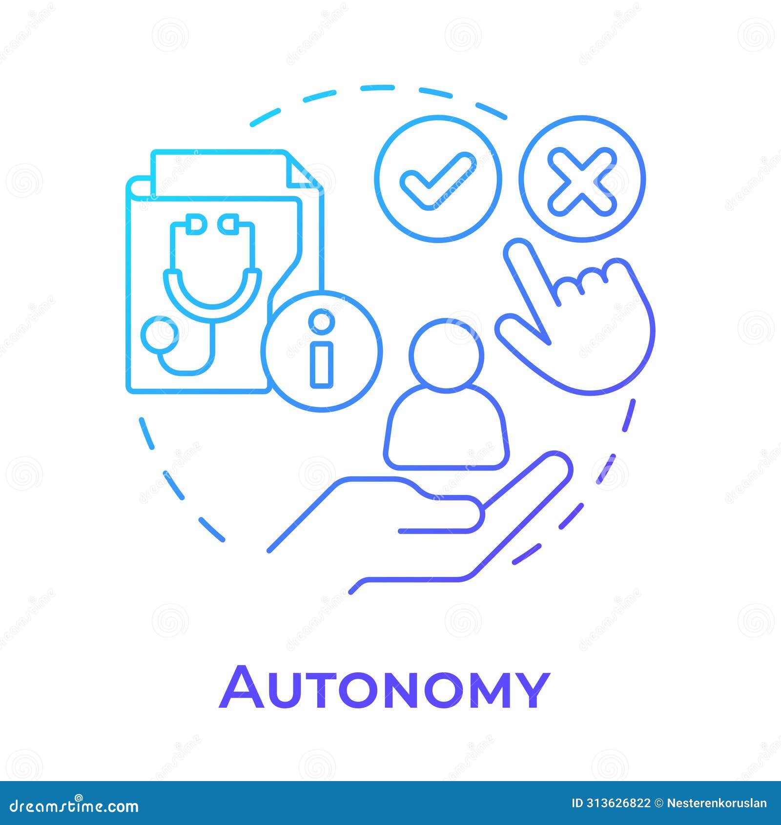 Autonomy Blue Gradient Concept Icon Stock Illustration - Illustration ...