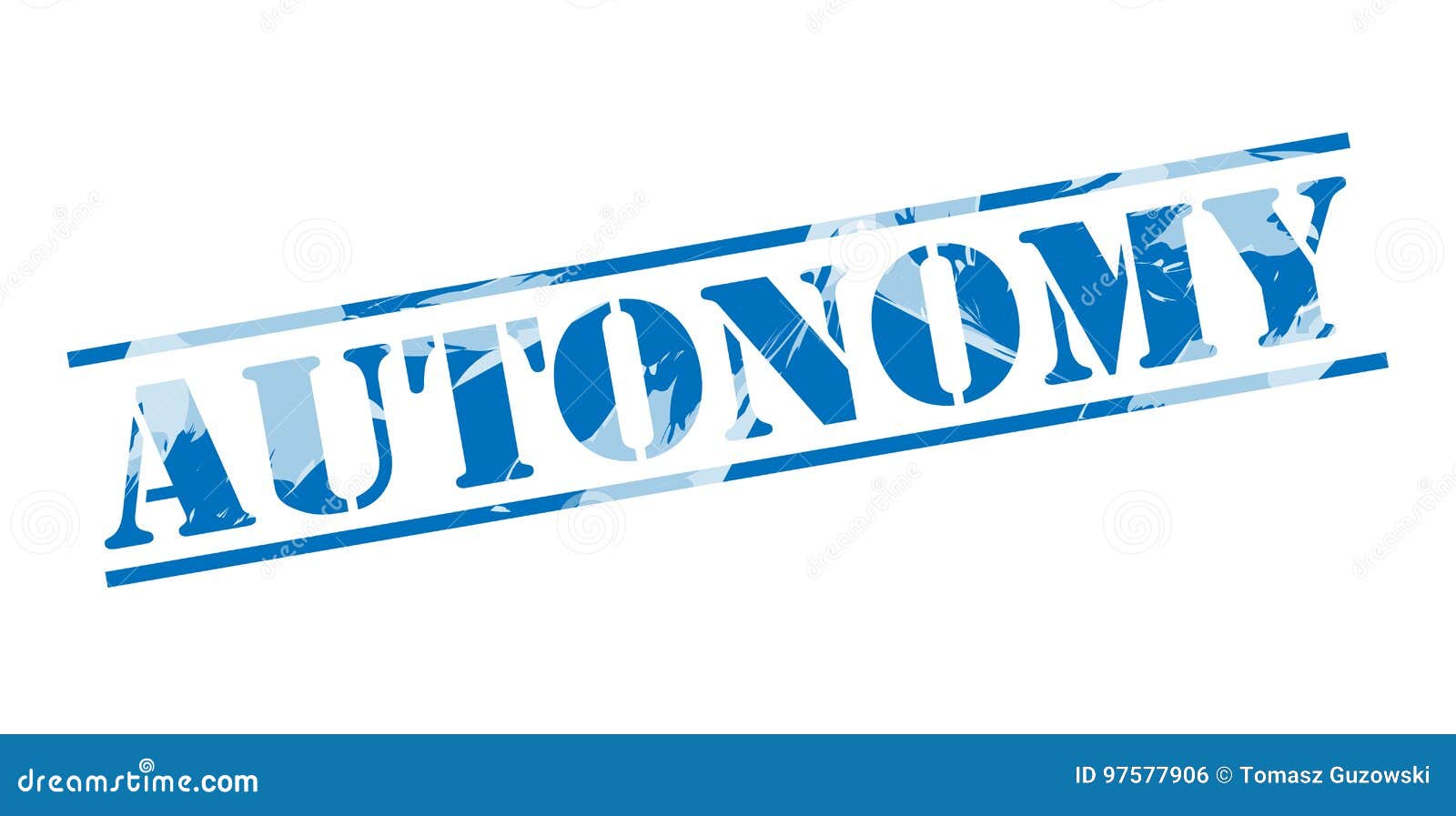 Autonomy blue stamp stock illustration. Illustration of button - 97577906