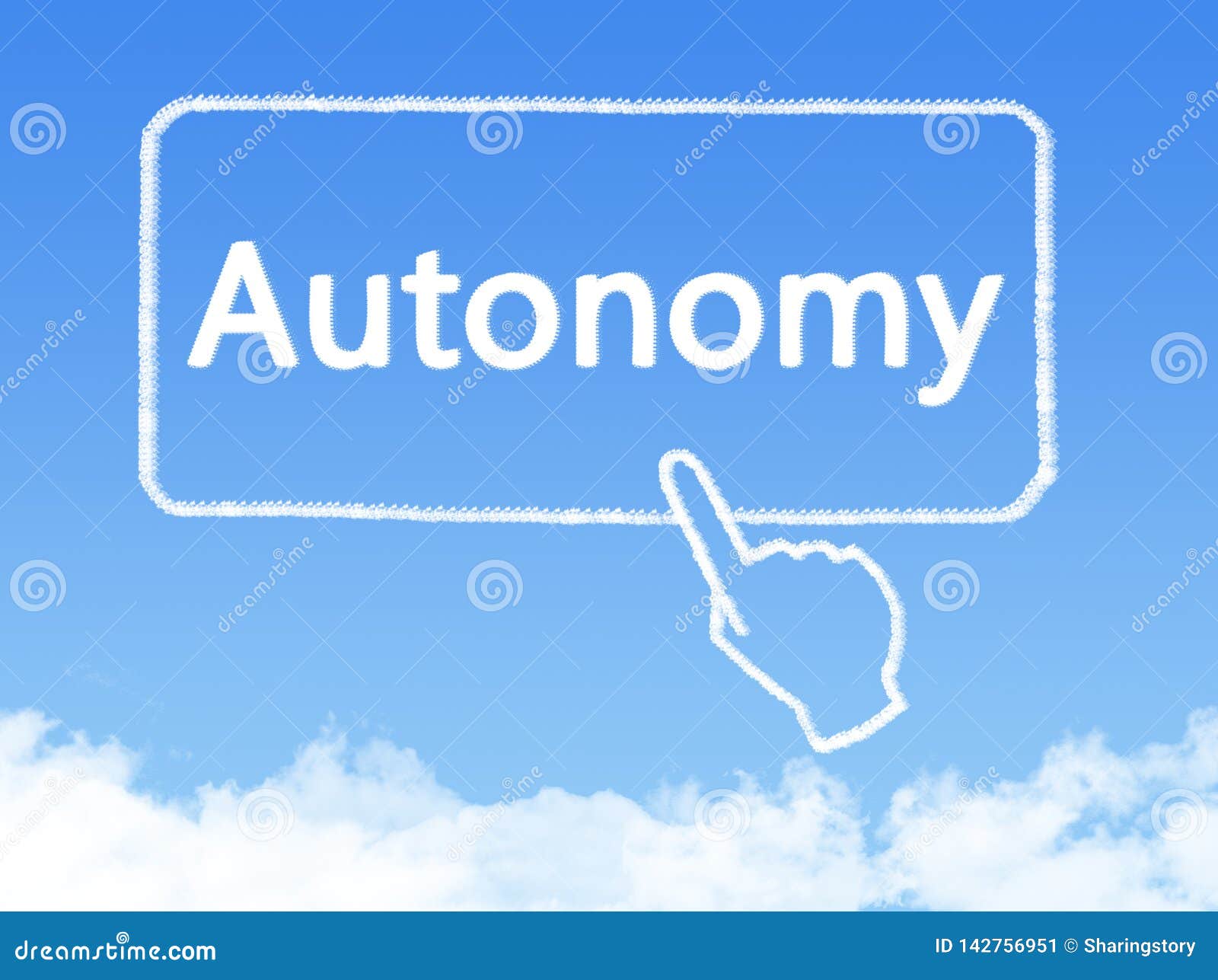 Autonomy Message Cloud Shape Stock Illustration - Illustration of ...