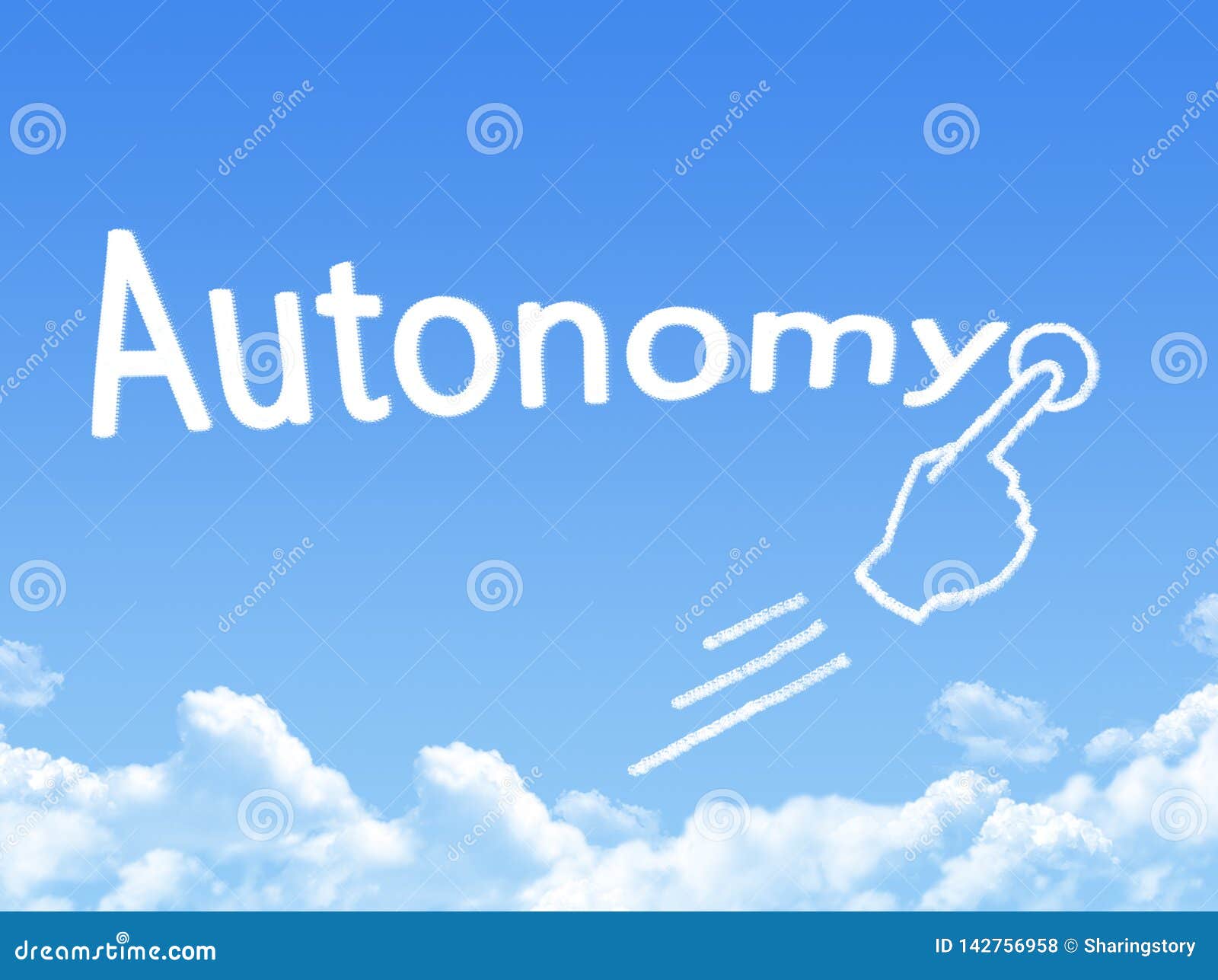 Autonomy Message Cloud Shape Stock Illustration - Illustration of ...