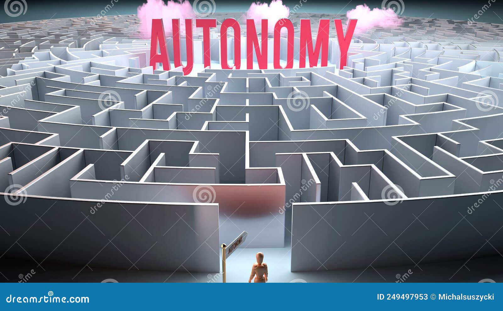 Autonomy and a Complicated Path To it Stock Image - Image of journey ...