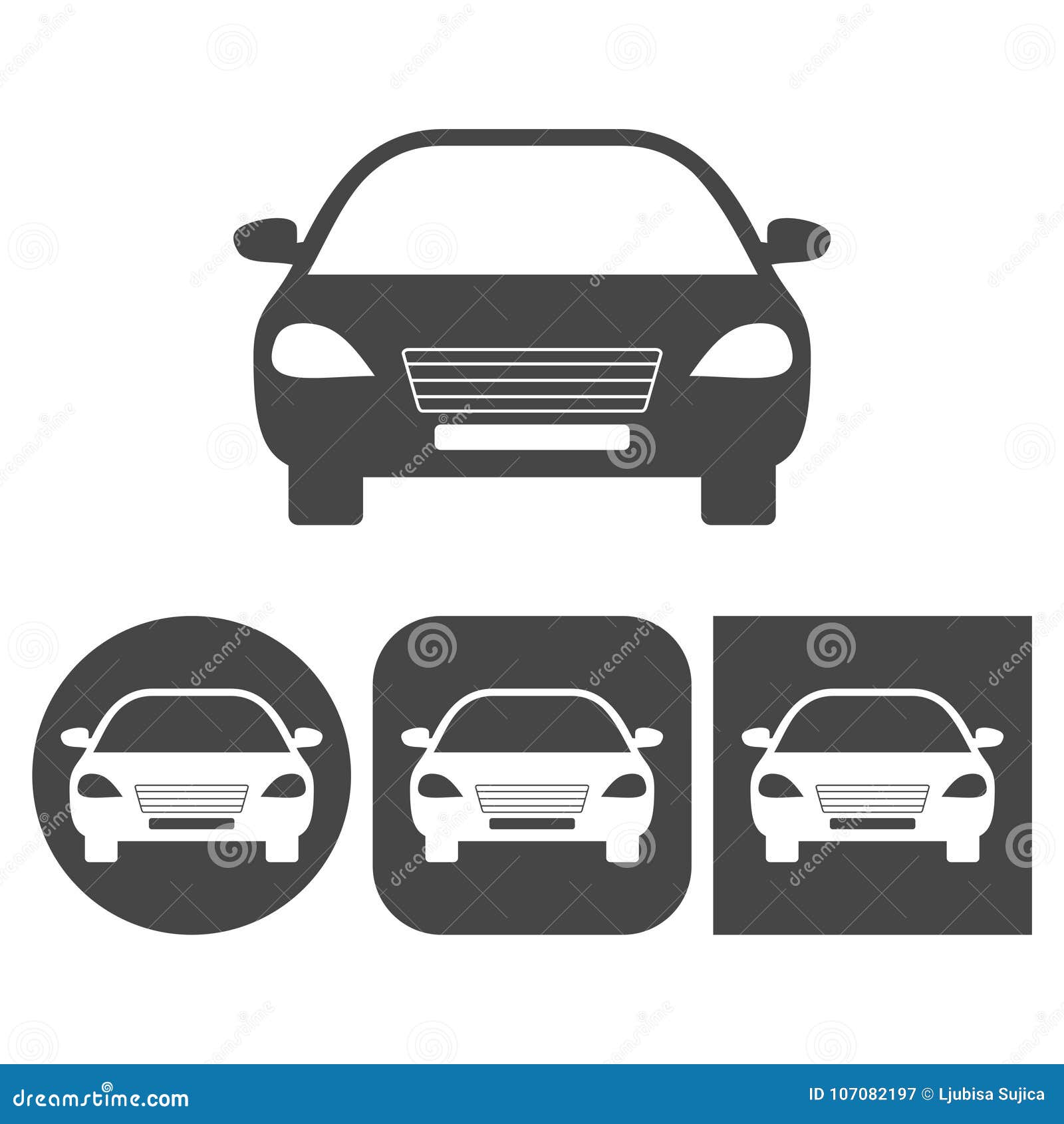 Autopictogram - Vector Geplaatste Pictogrammen Vector Illustratie ...