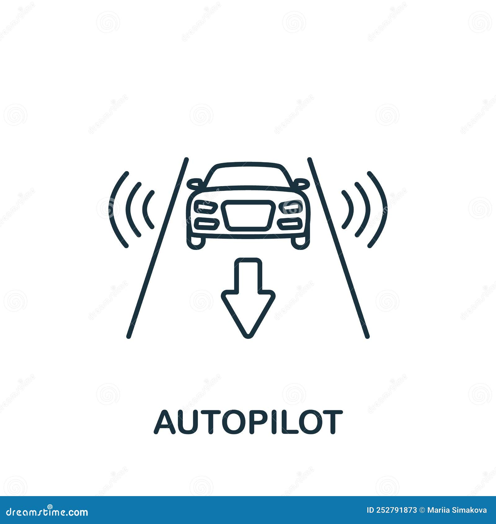 Autopilot Icon. Monochrome Simple Artificial Intelligence Icon For ...
