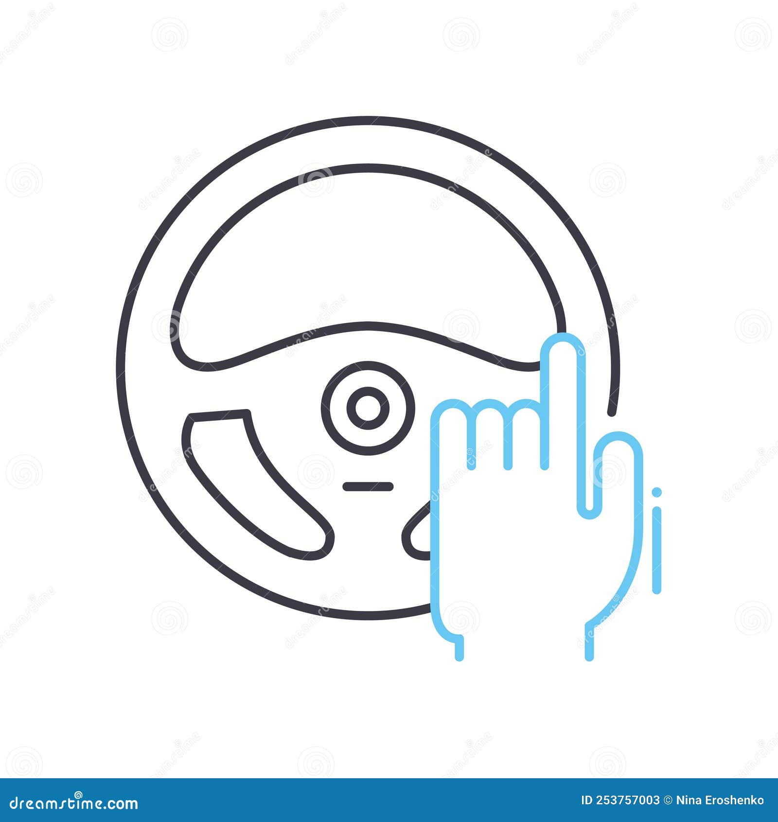 Outline Autopilot Vector Icon. Isolated Black Simple Line Element ...