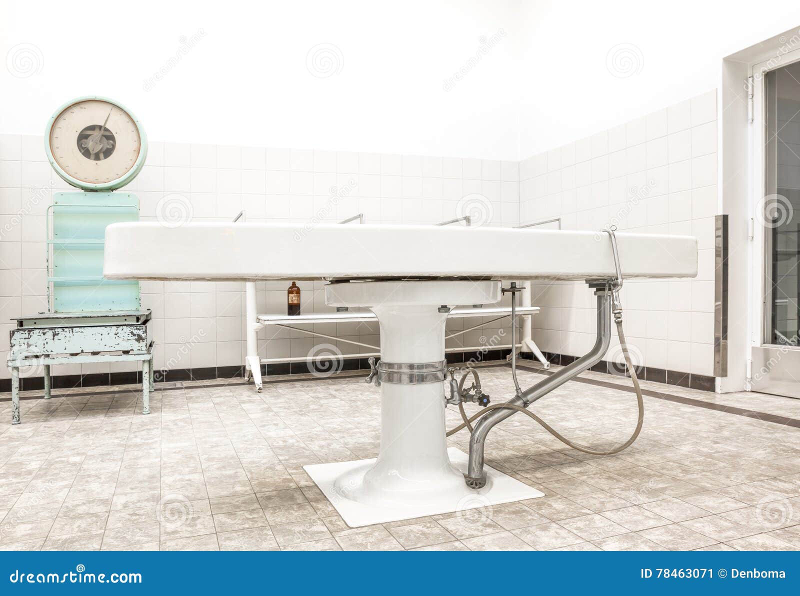 Autopsy tables in morgue stock image. Image of abandoned - 78463071