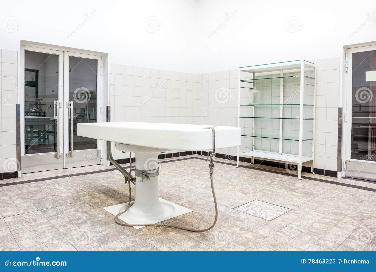 Autopsy tables in morgue stock image. Image of dissection - 78463223