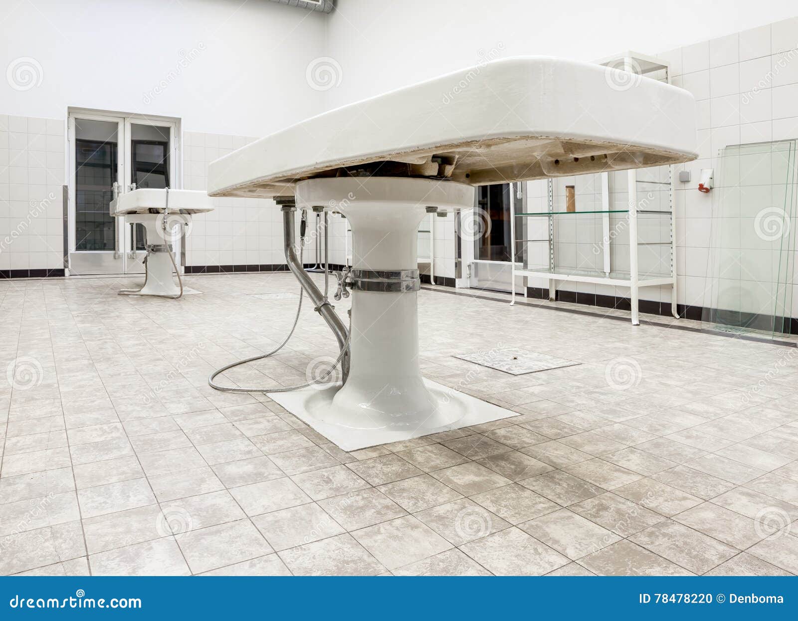 Autopsy tables in morgue stock photo. Image of morgue - 78478220