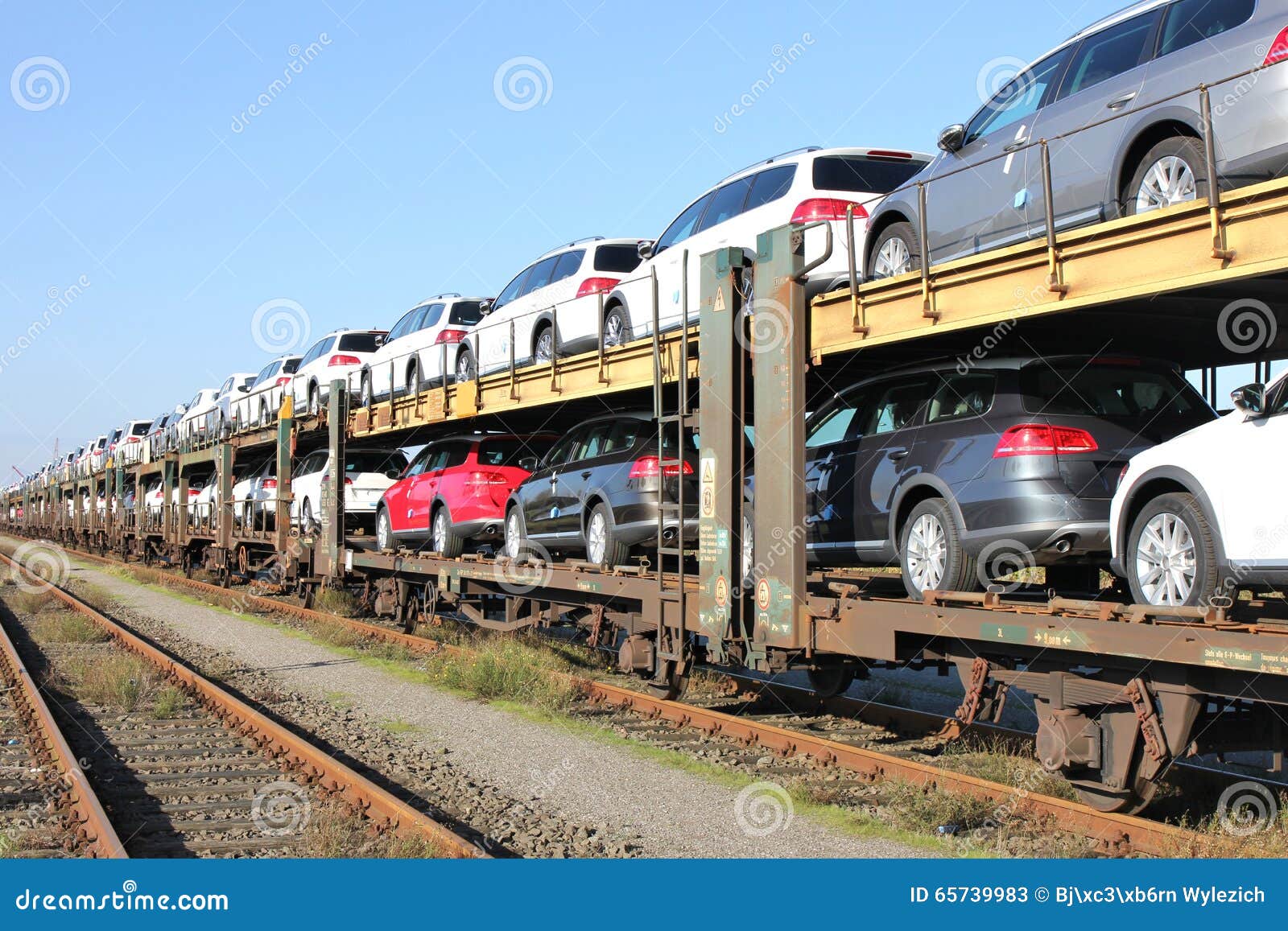Autorack stock image. Image of demand, production, loaded - 65739983