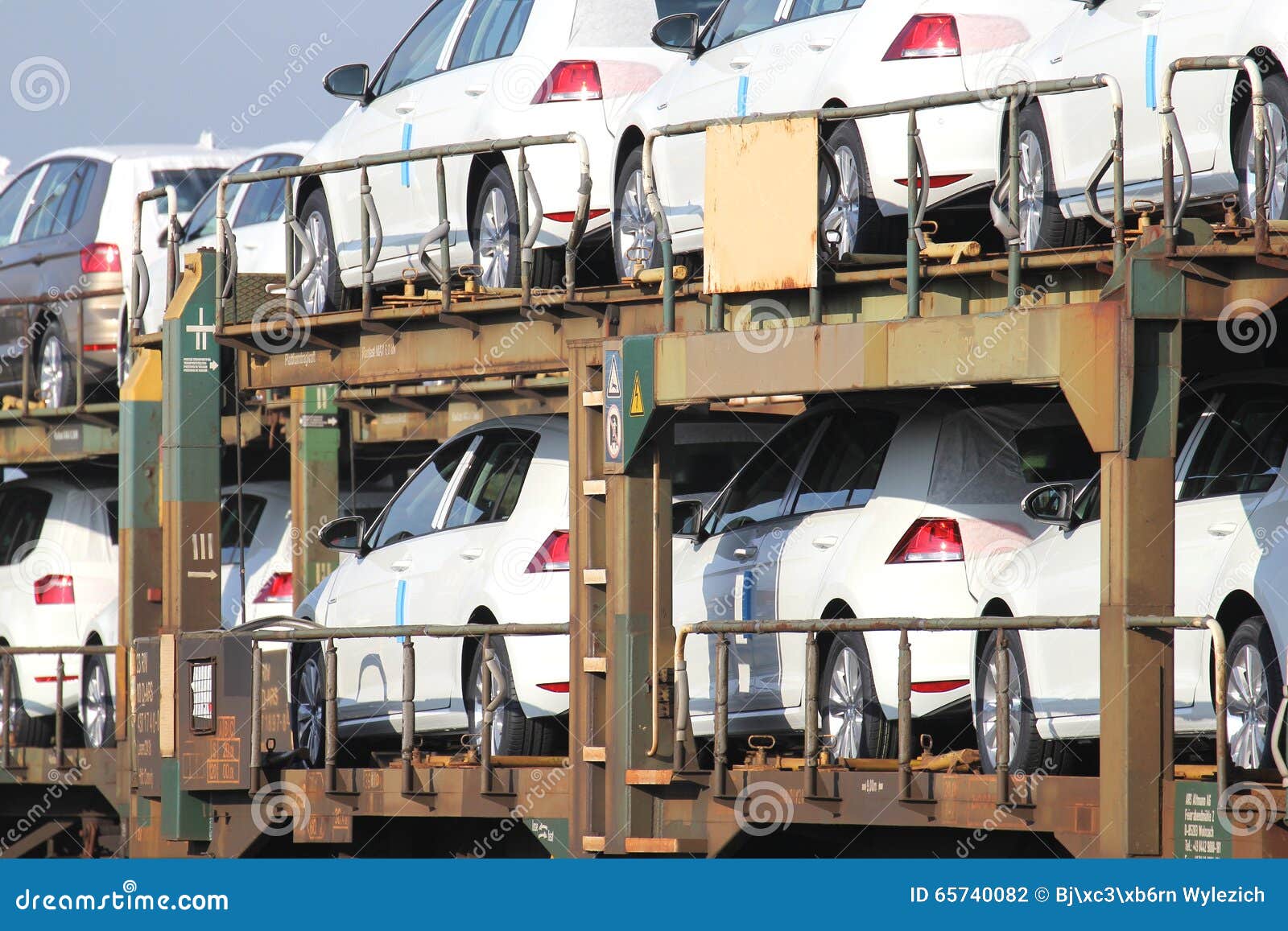 Autorack stock photo. Image of foreign, railroad, economy - 65740082