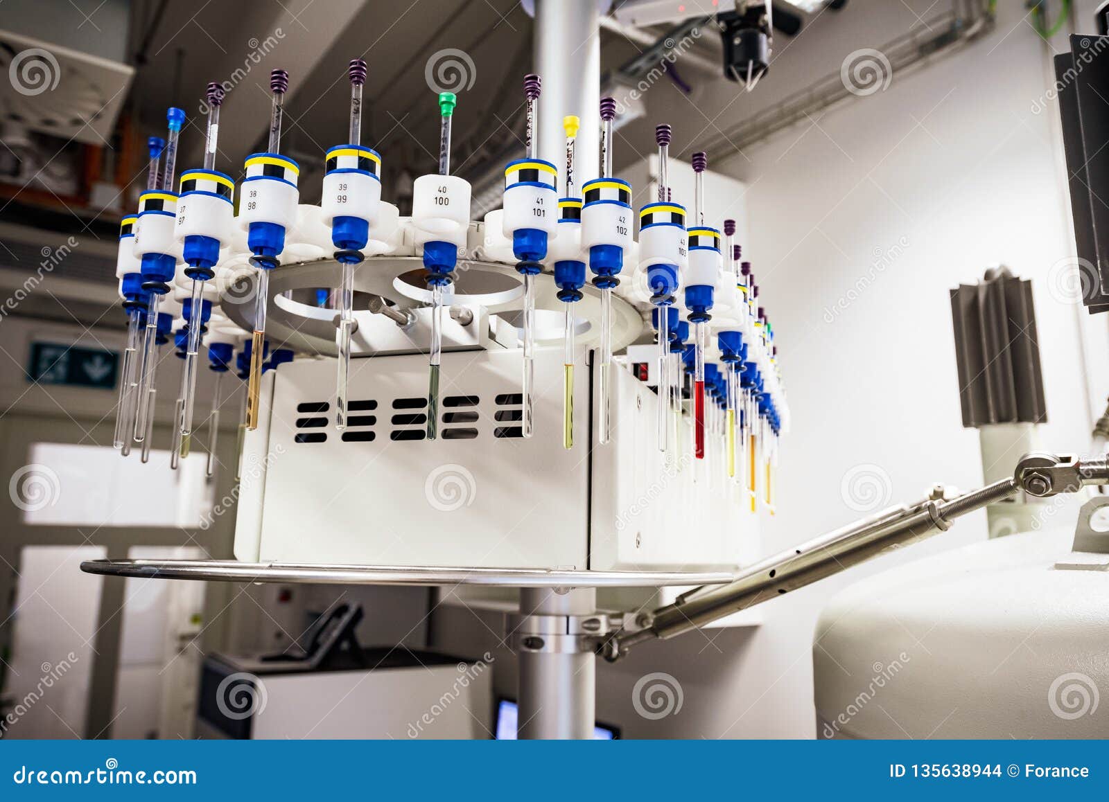Autosampler Of NMR Spectrometer Loaded With Samples For Analysis ...