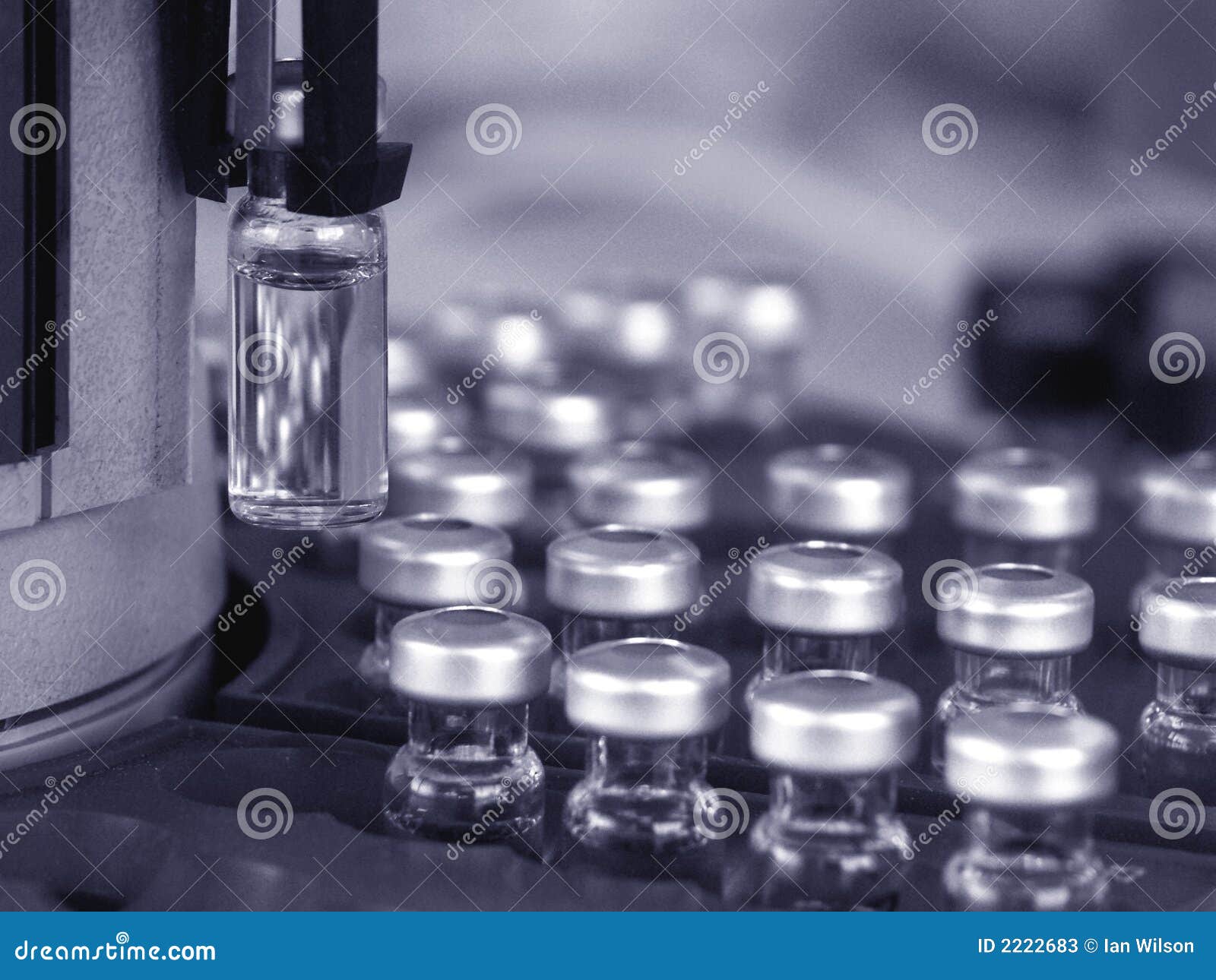 Autosampler Vials for Analysis Stock Image - Image of forensics, blood ...