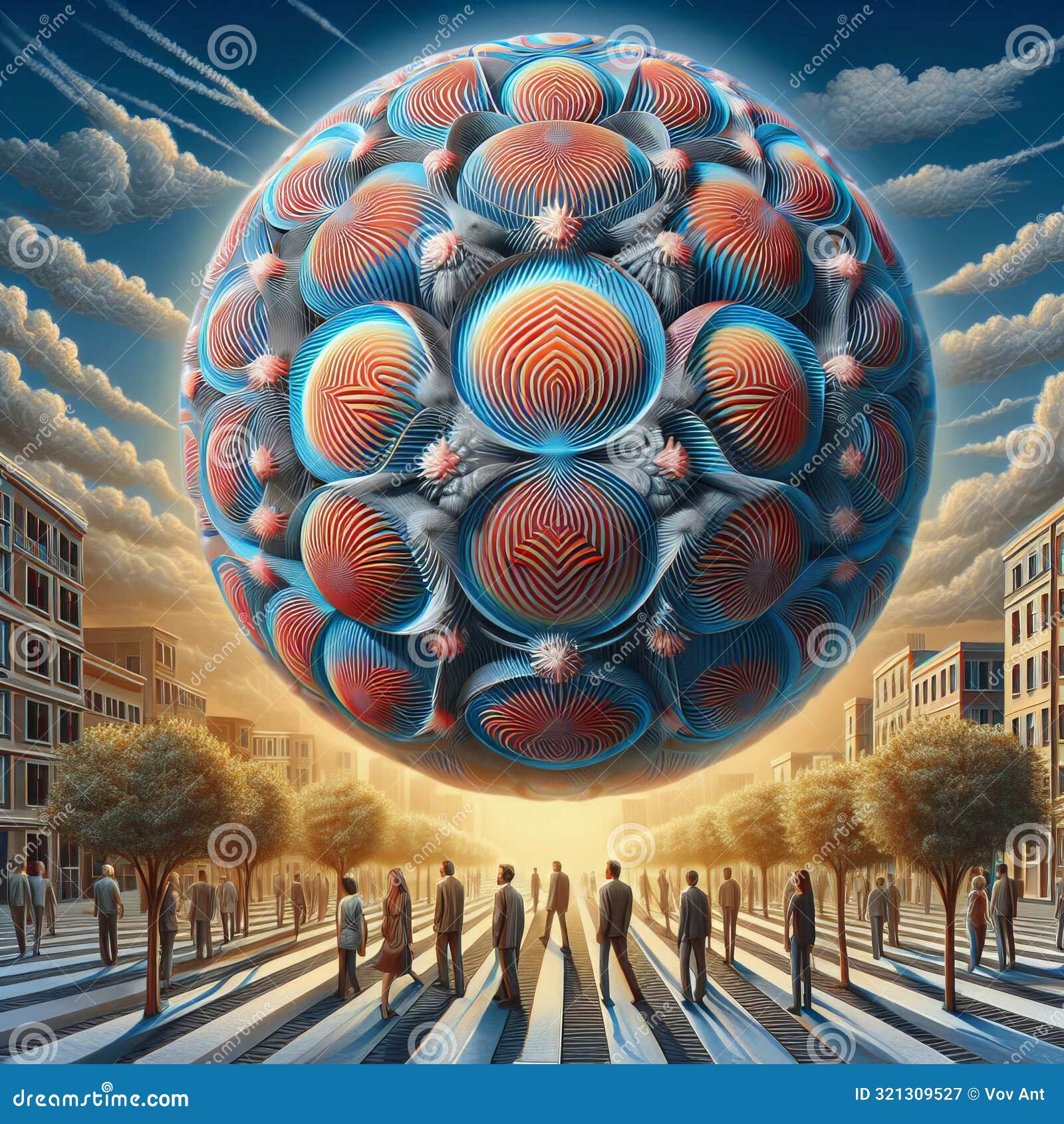 Autostereogram_ a Two-dimensional Image that Conceas a 3 Stock Image ...