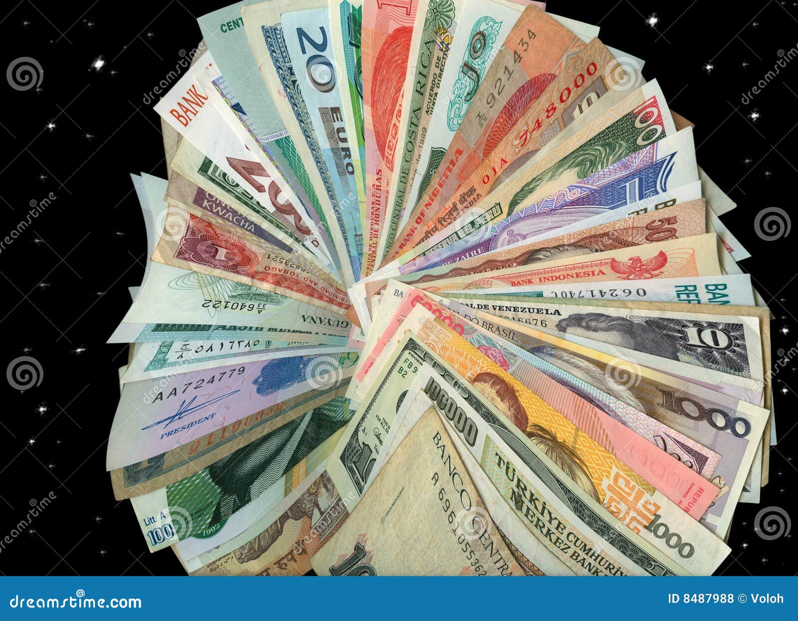 Autour Du Monde De Papier De Devises De Billets De Banque Photo stock ...