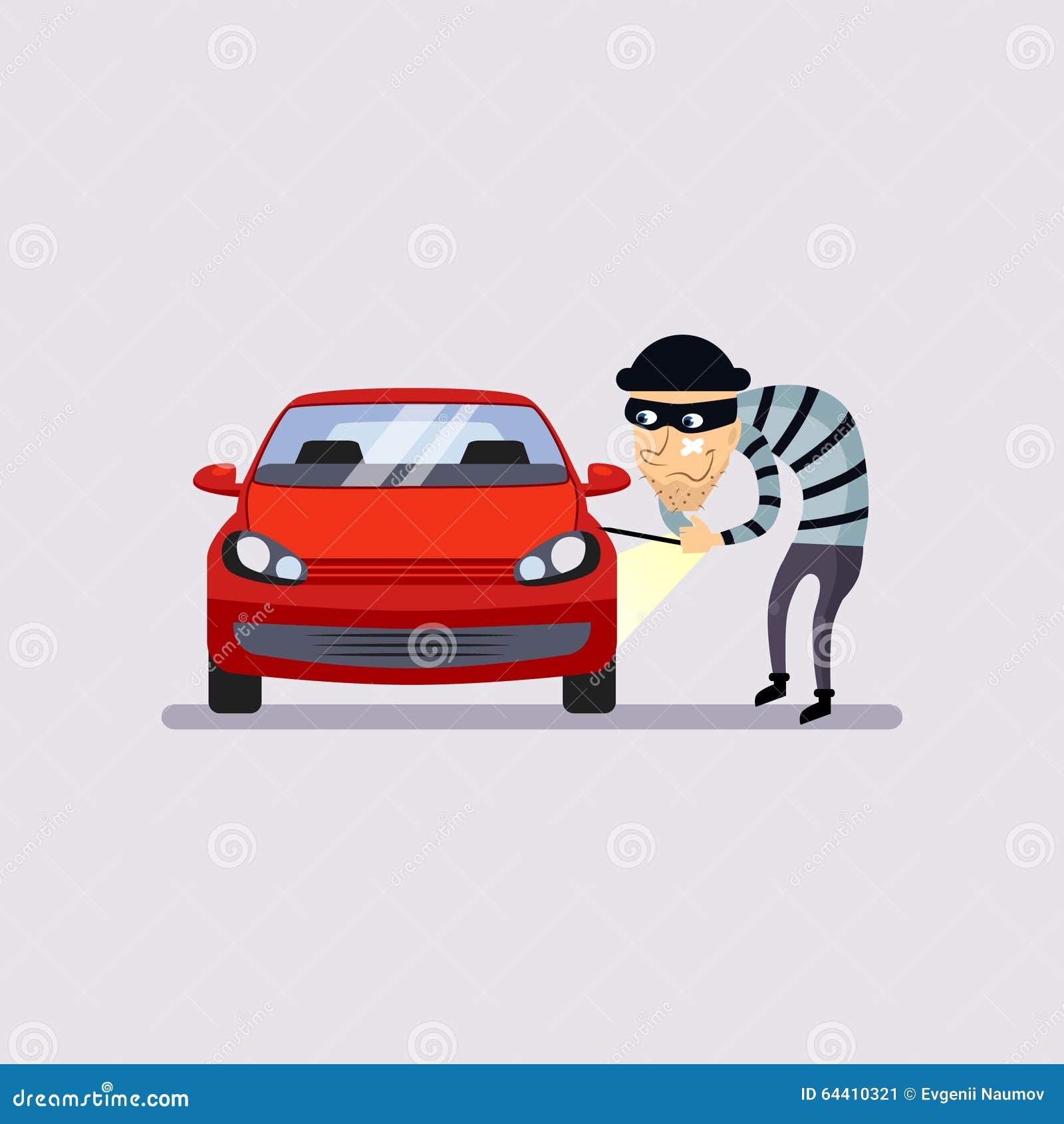 Autoverzekering En Diefstal Vectorillustratie Vector Illustratie ...