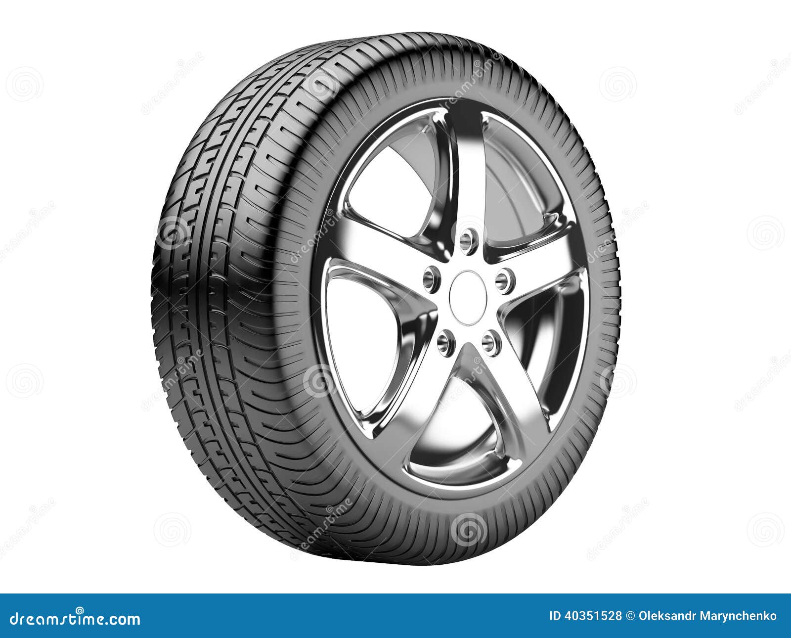 Autowiel Op Een Witte Achtergrond Stock Illustratie - Illustration of ...