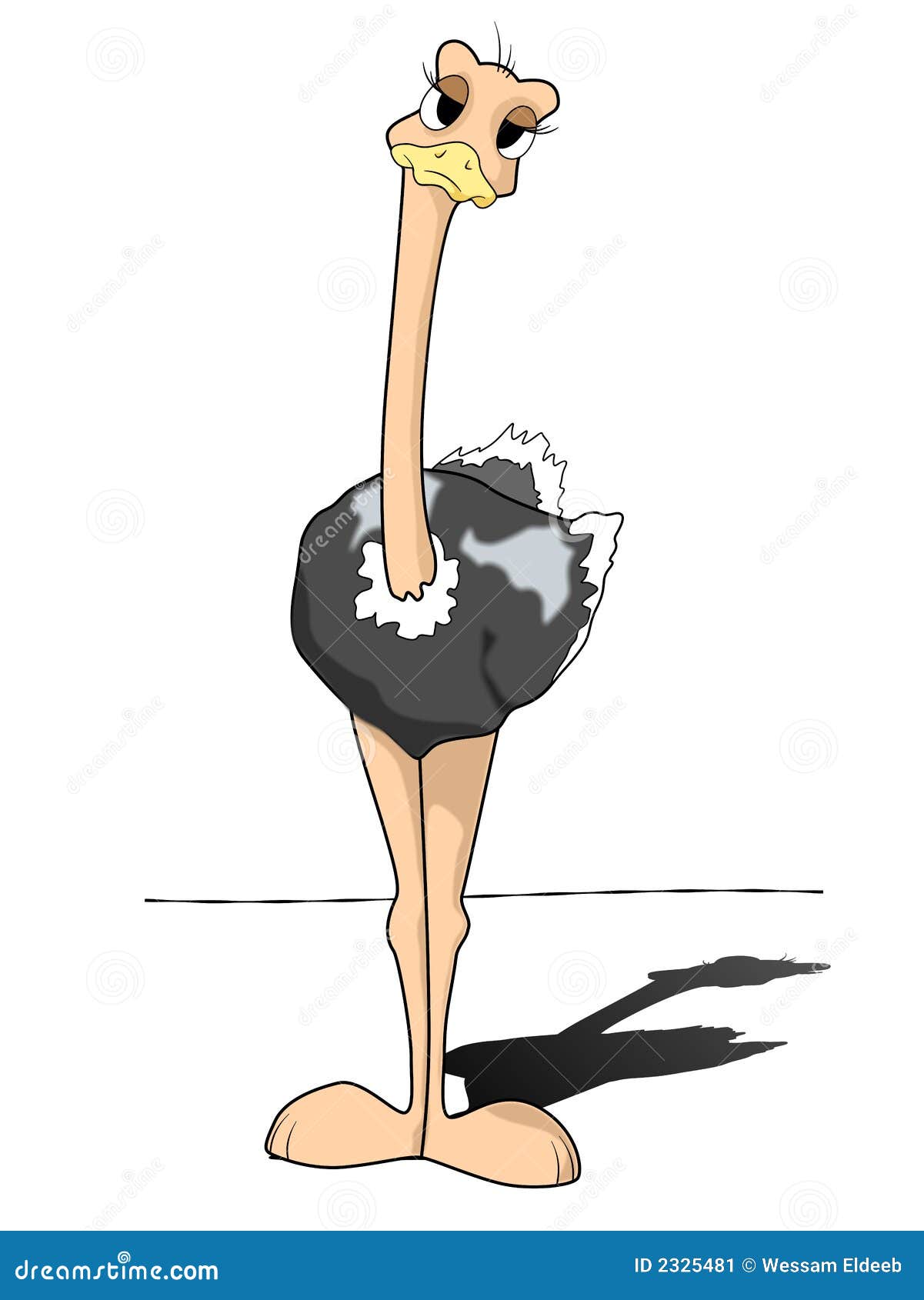 Autruche illustration de vecteur. Illustration du caractère - 2325481