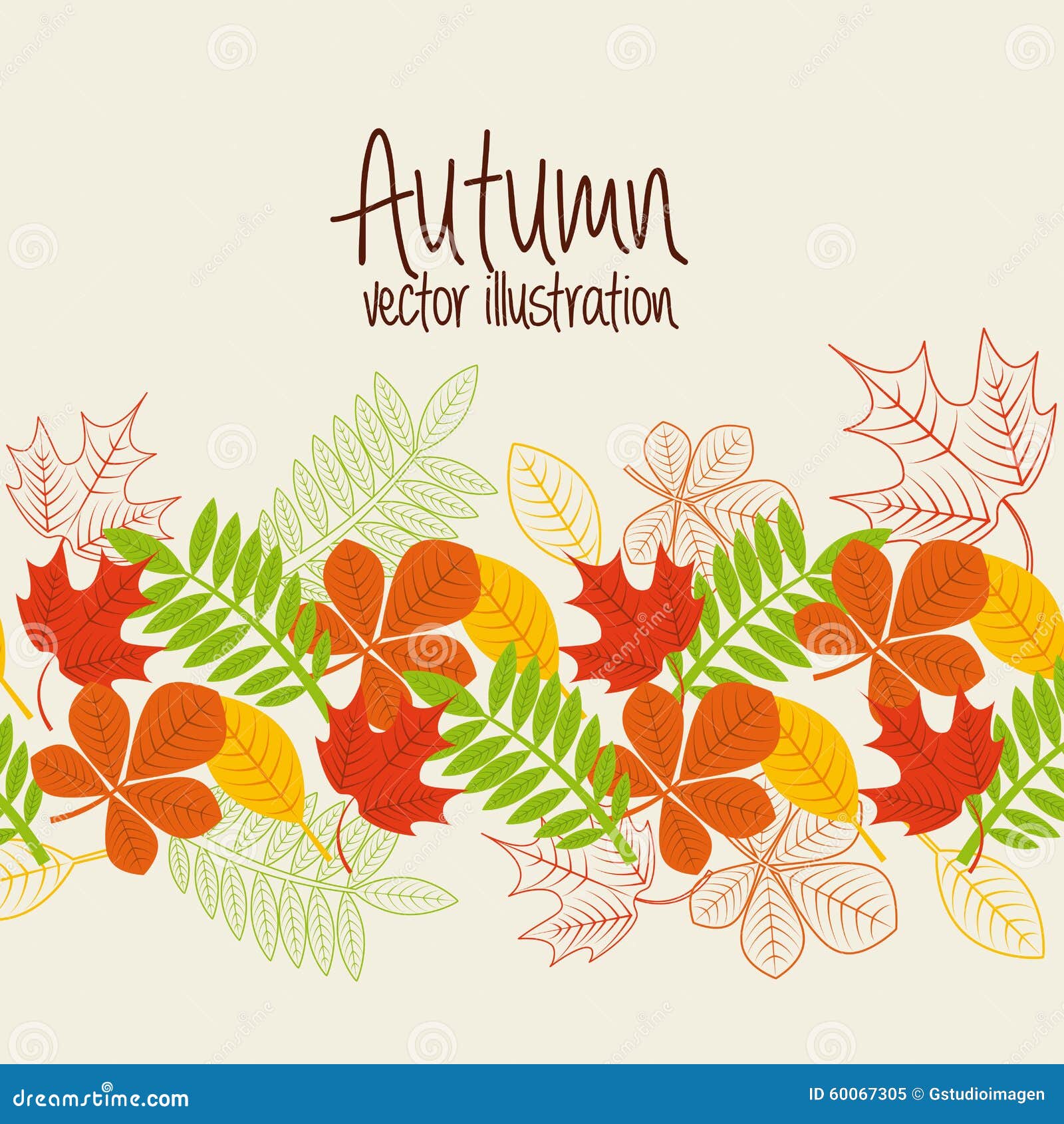 Autum season stock vector. Illustration of leaves, vector - 60067305