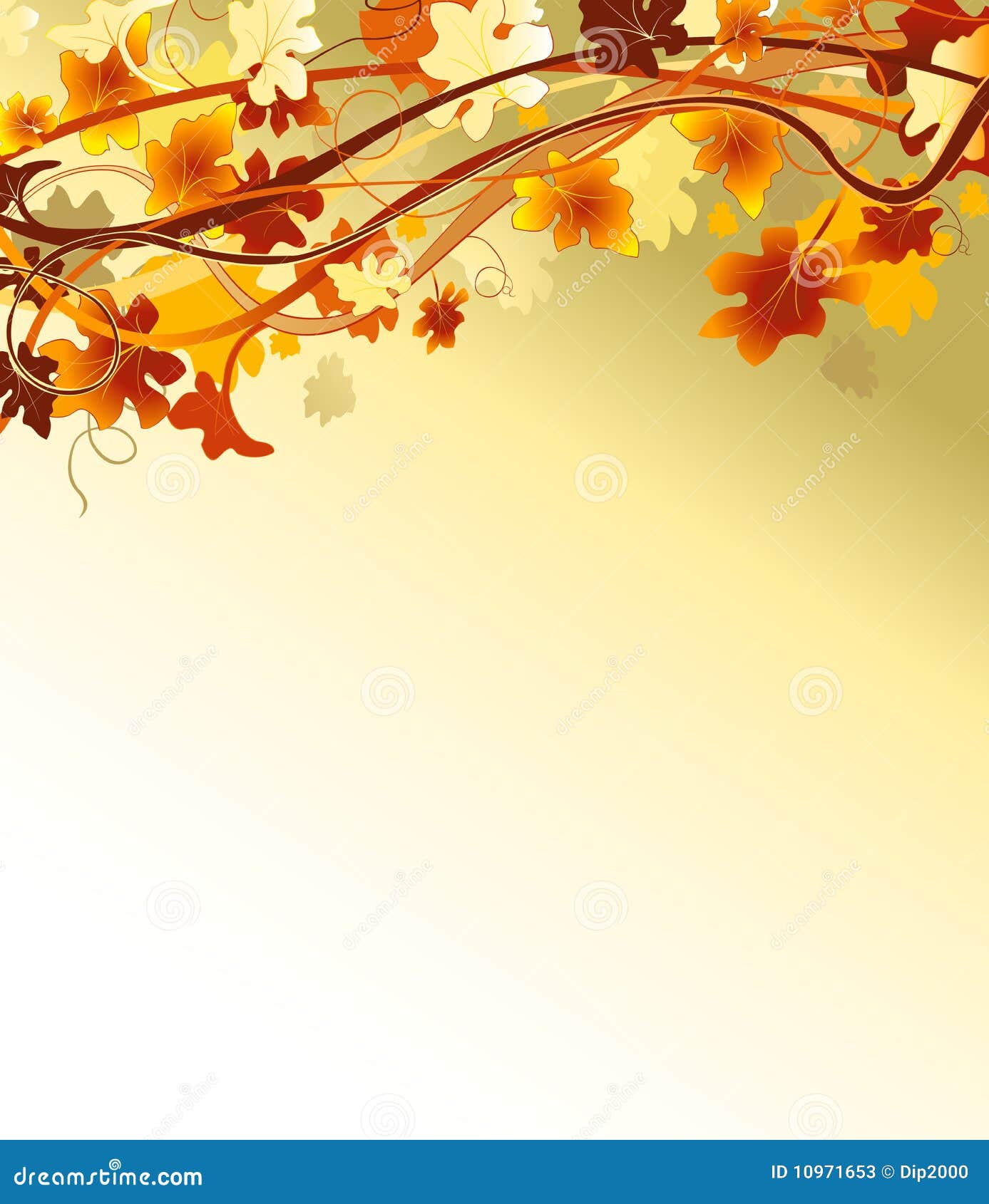 Stylized Vine Branch With Leaves, Vector Illustration | CartoonDealer ...