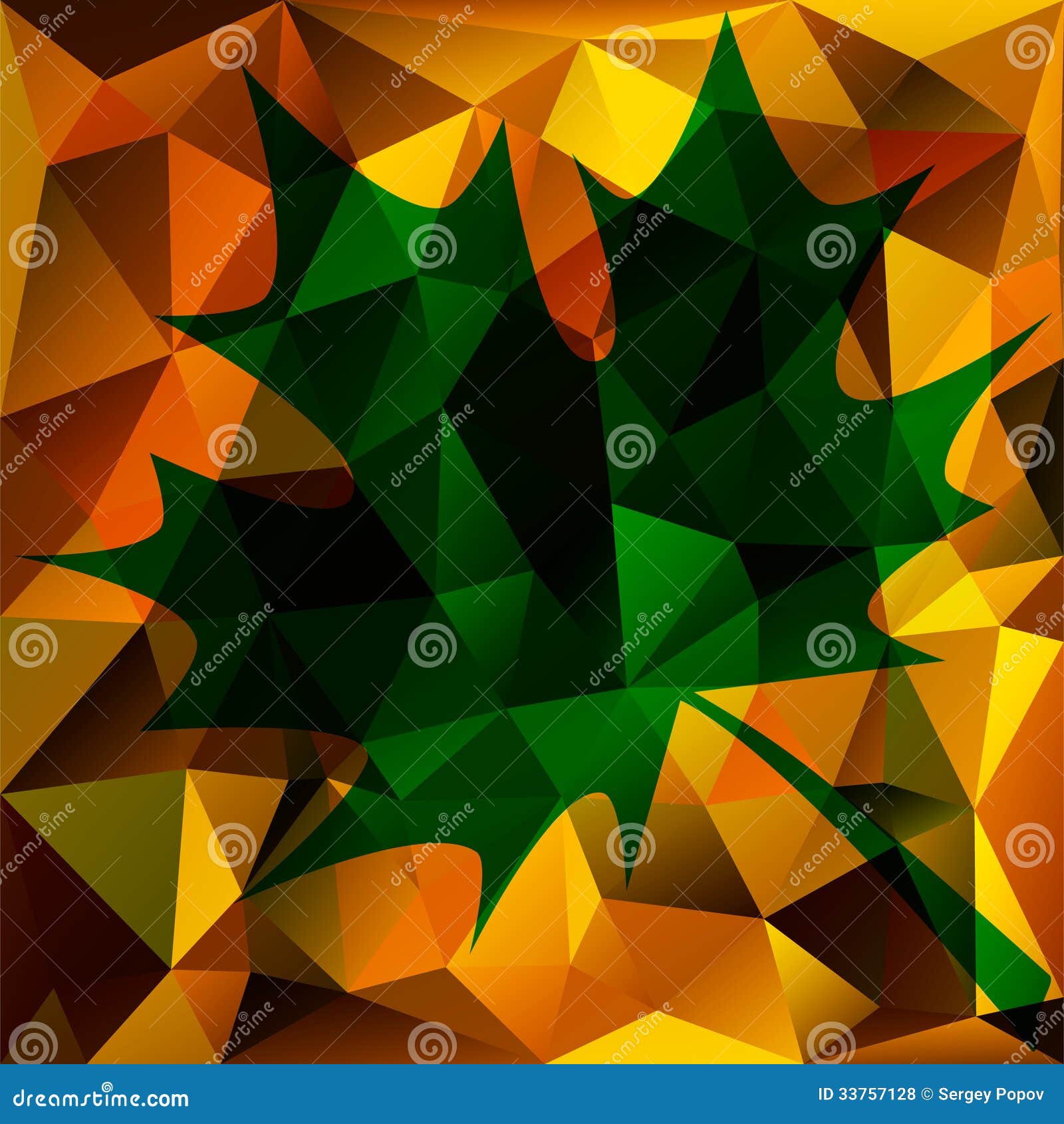 Autumn Abstract Triangle Background Stock Vector - Illustration of ...