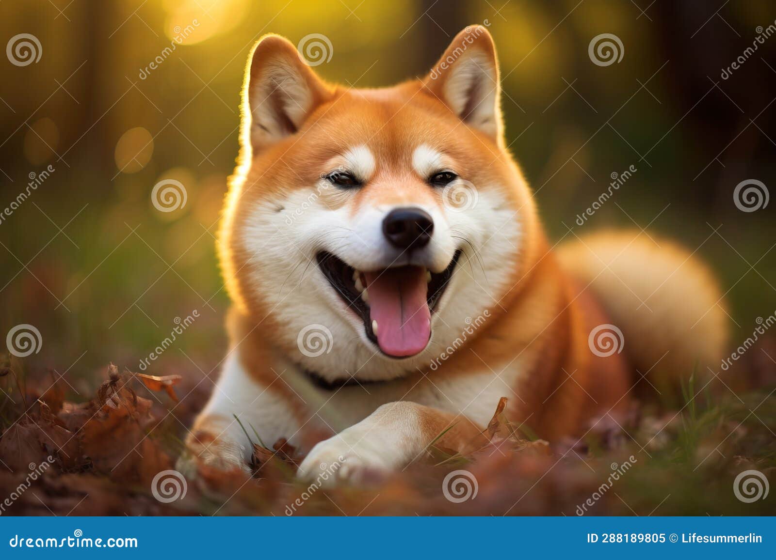 Autumn Adventures: Siba Inu in the Park Stock Image - Image of scenic ...