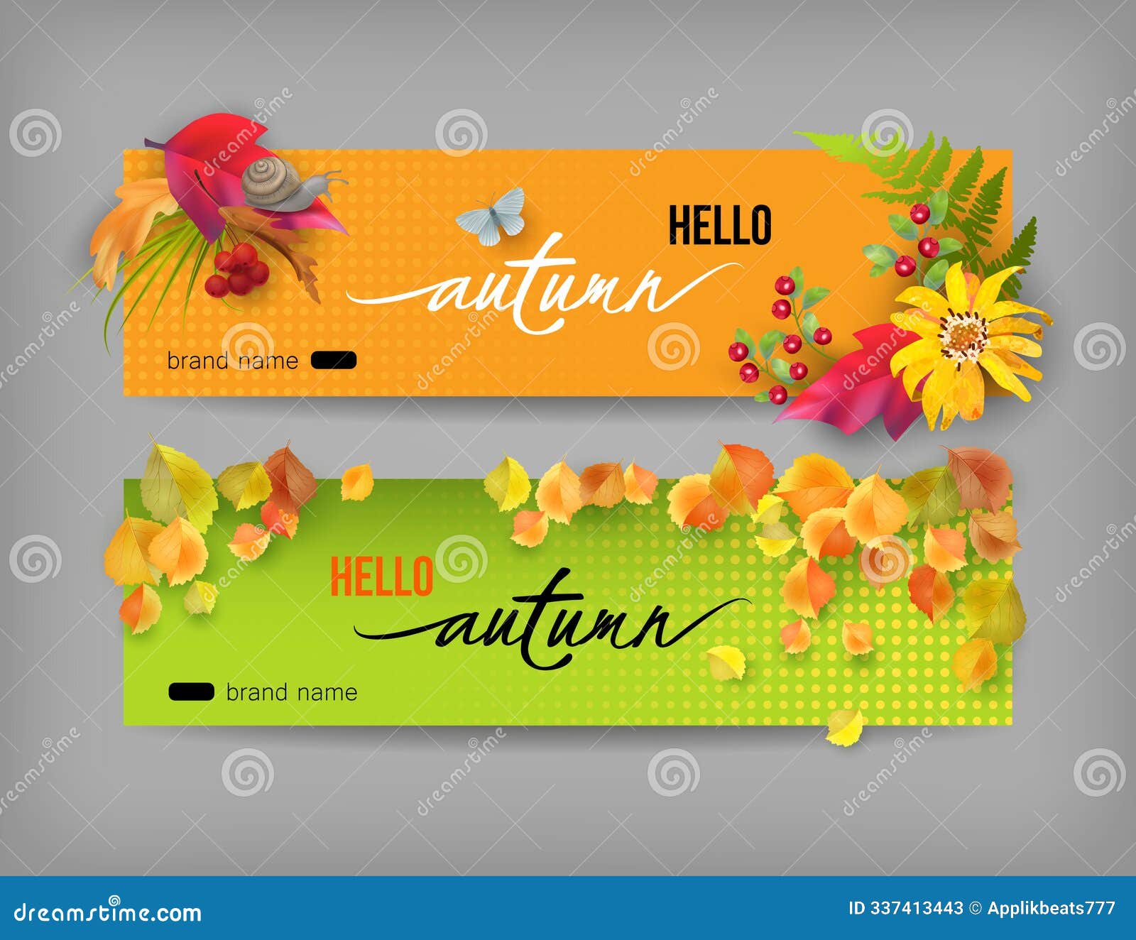 Autumn Advertising Banner stock vector. Illustration of season - 337413443